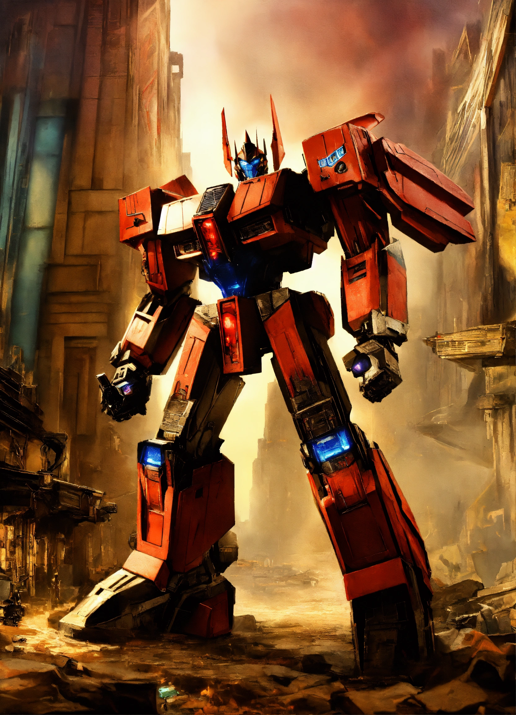 Lexica - Cybertron wall front view tranformers