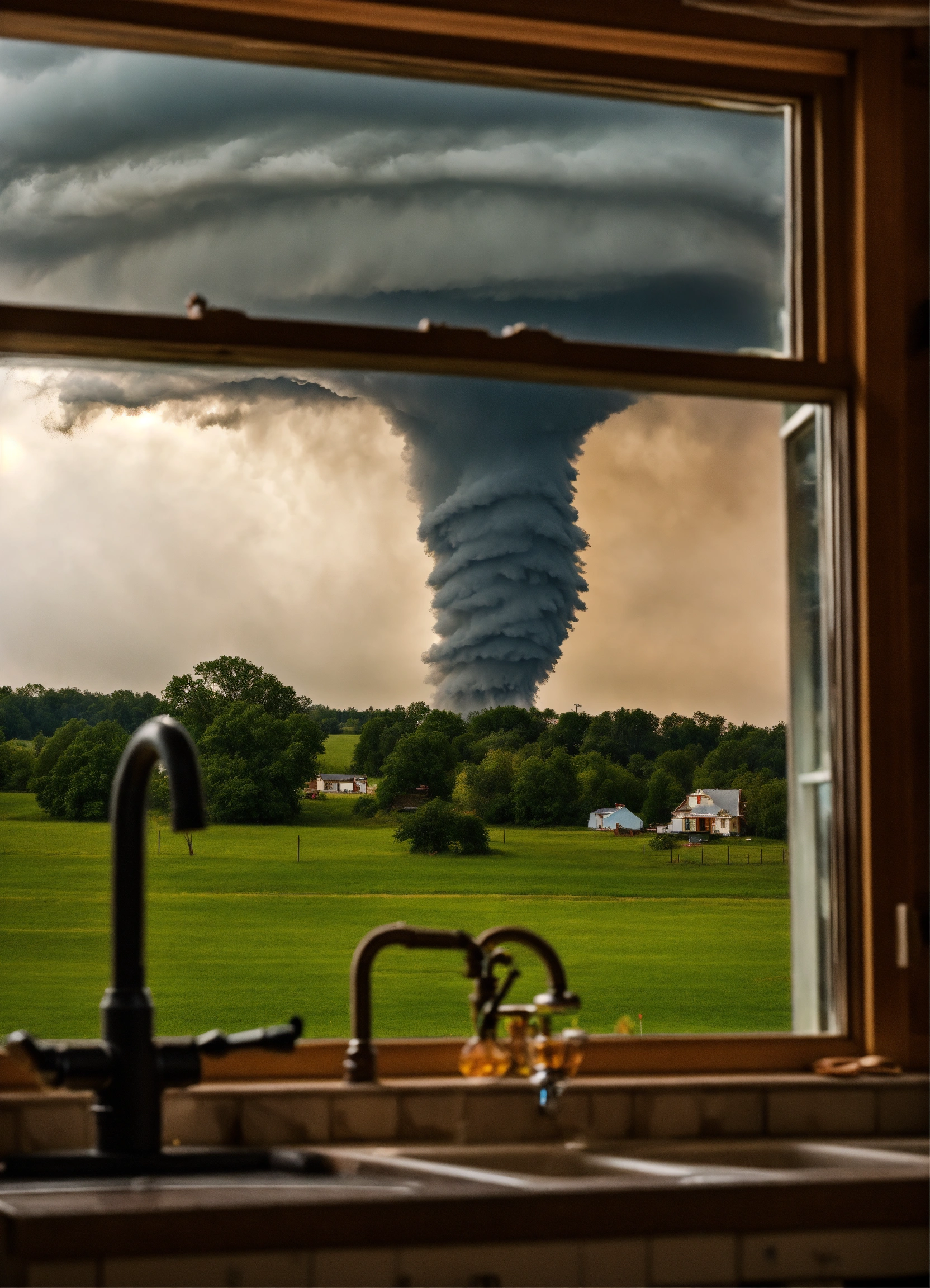 Lexica - Create a photo of a tornado forming, and you can see it taking shape from your country ...
