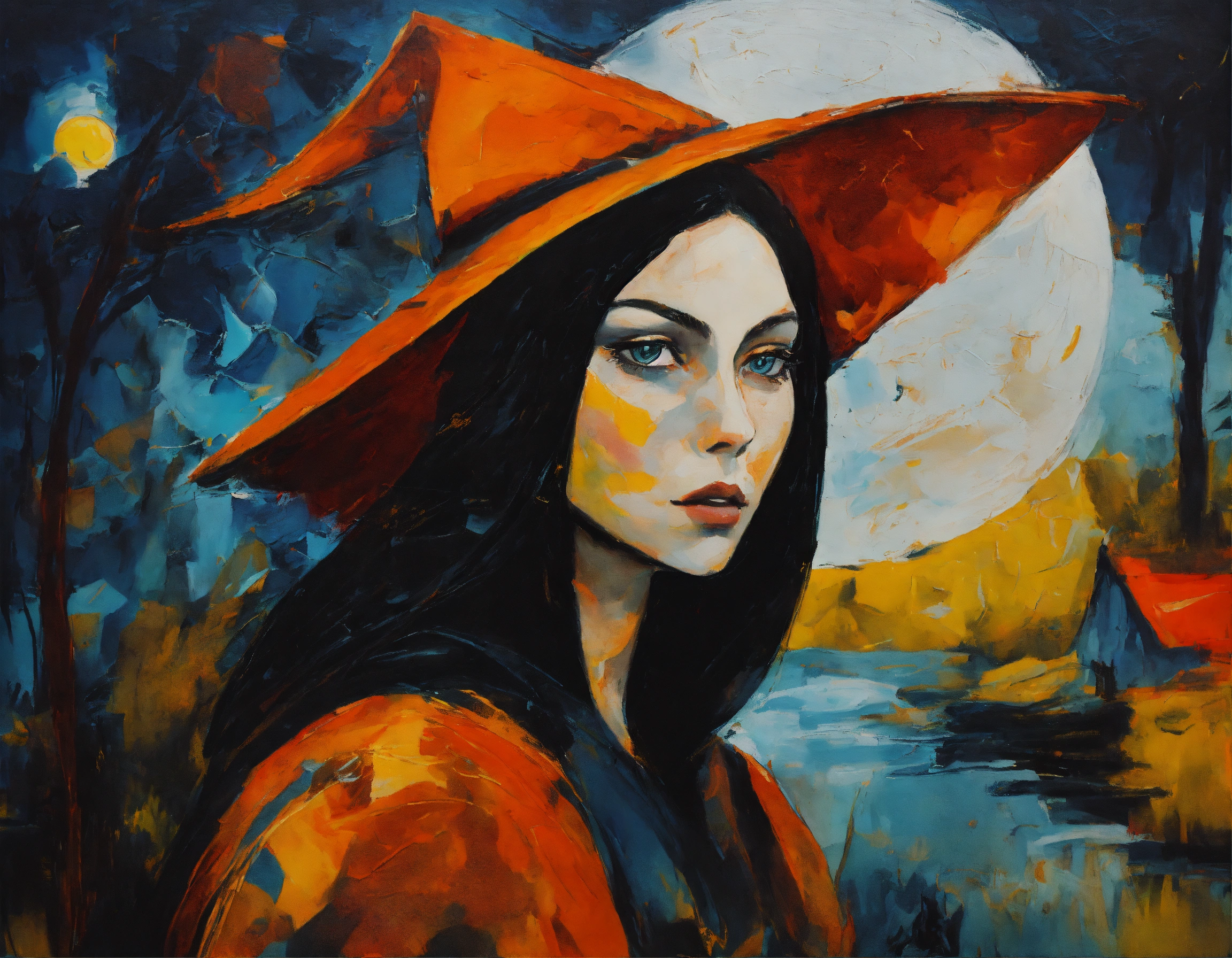 Lexica - Painting in the style of abstract expressionism with the face ...