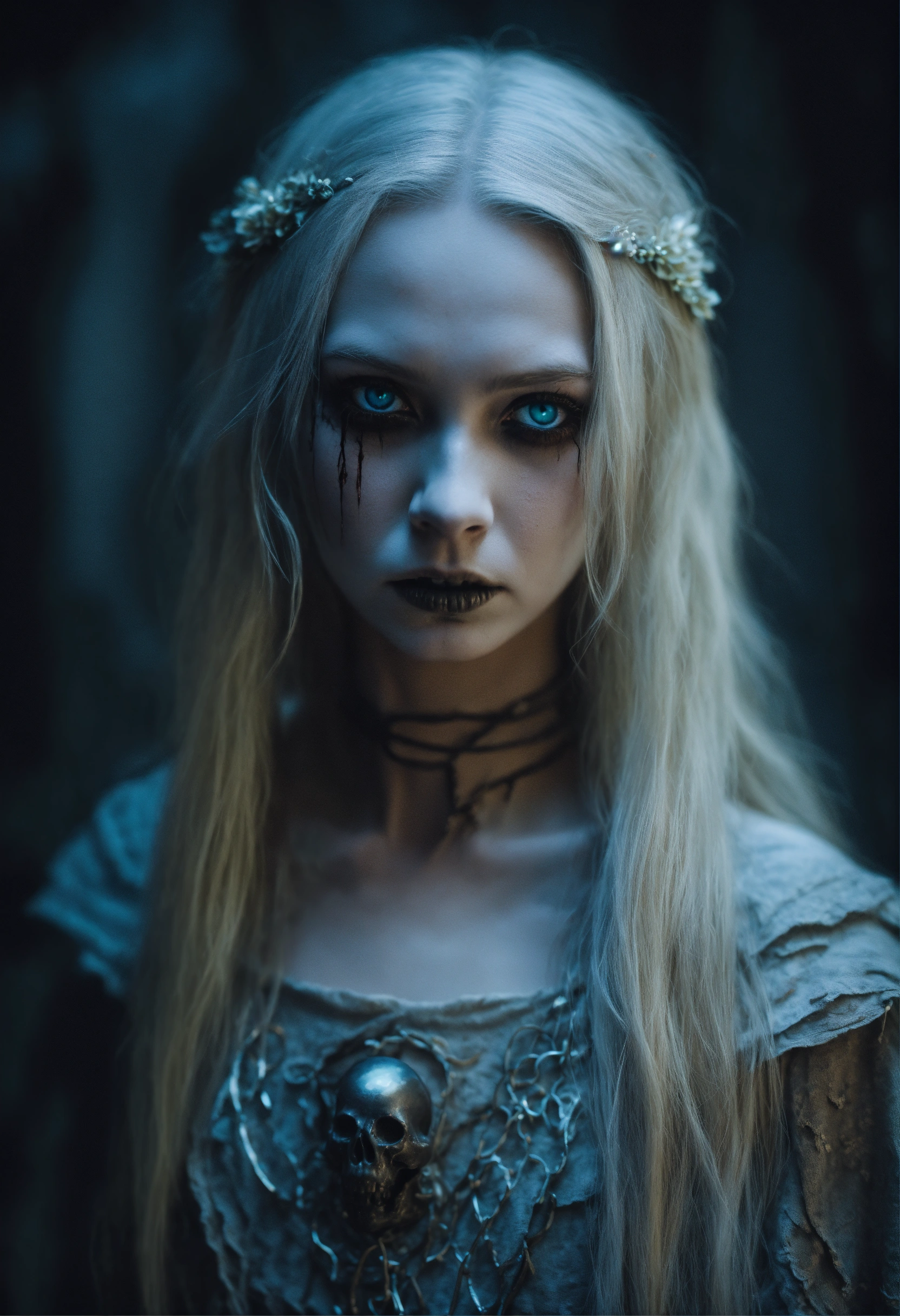 Lexica - Body portrait, twelve-year-old childish female goth ...