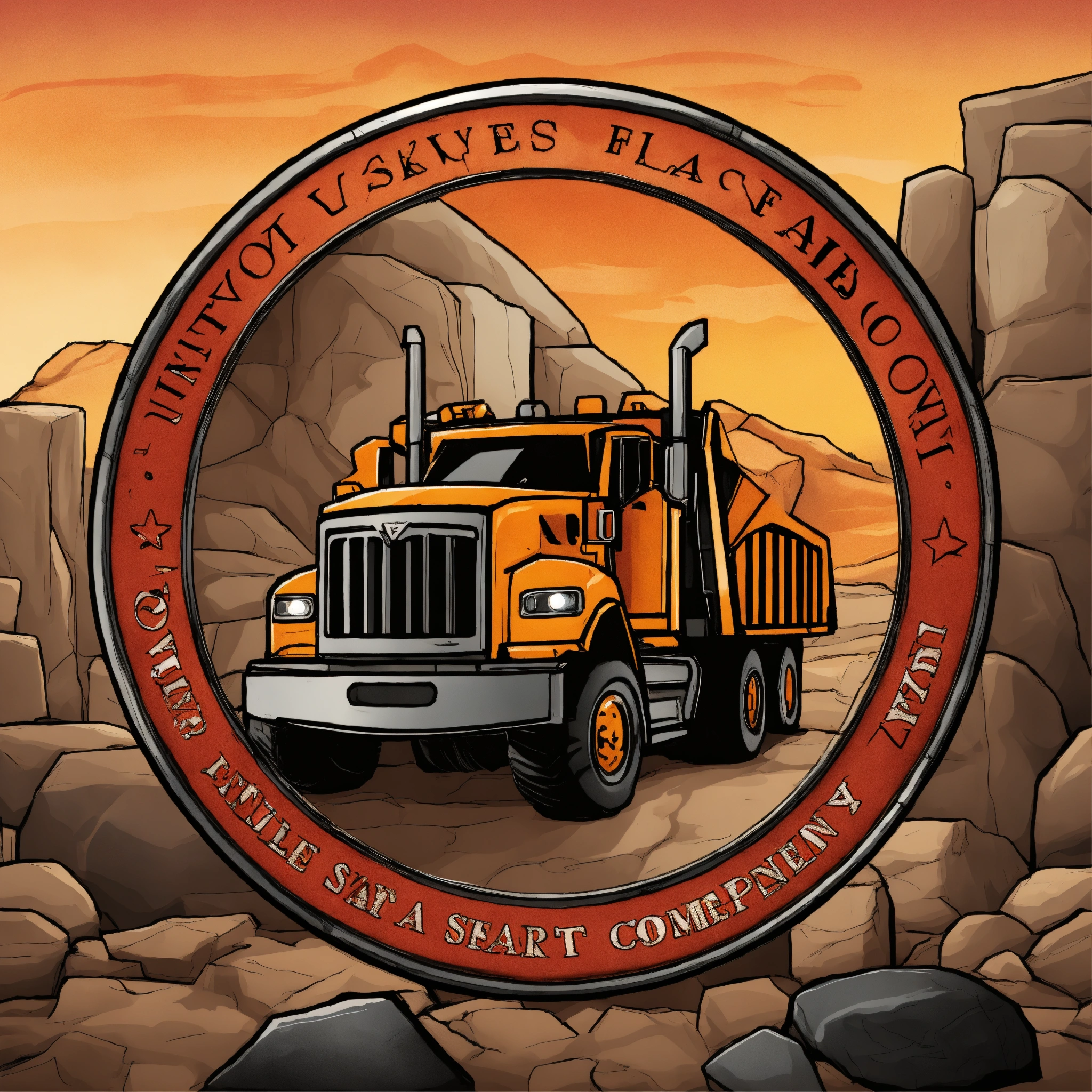 Lexica - Logo test as " FLAG STONE ", granite mining company logo ...