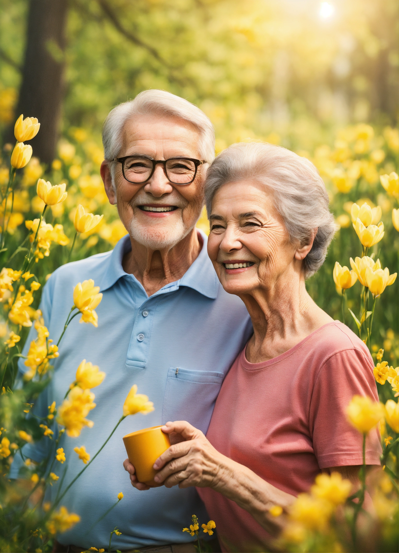 Lexica - Ultra Realistic image Depicting spring, older couple wearing ...
