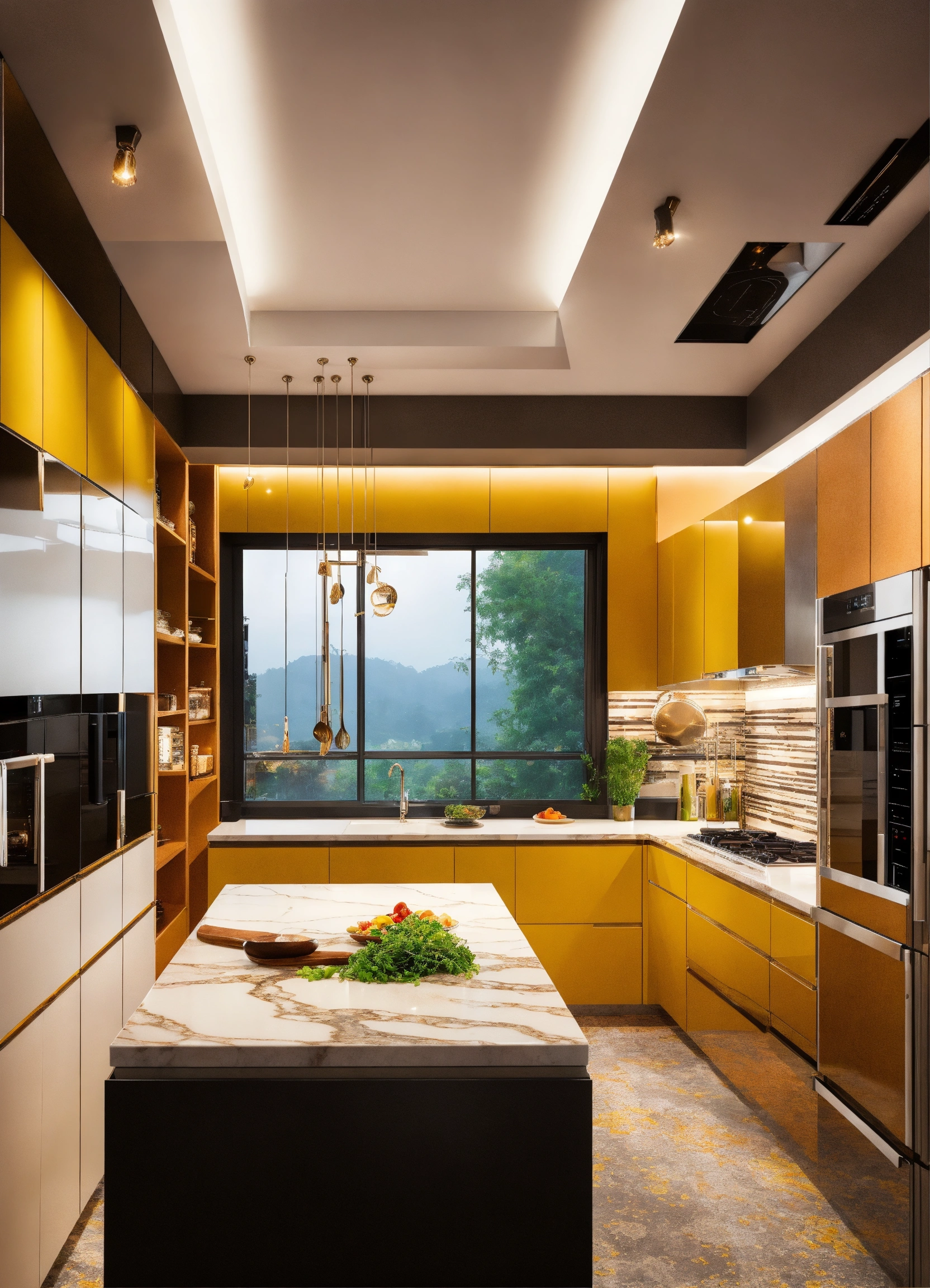Lexica - Image Idea A stunning and sleek modular kitchen setup with ...