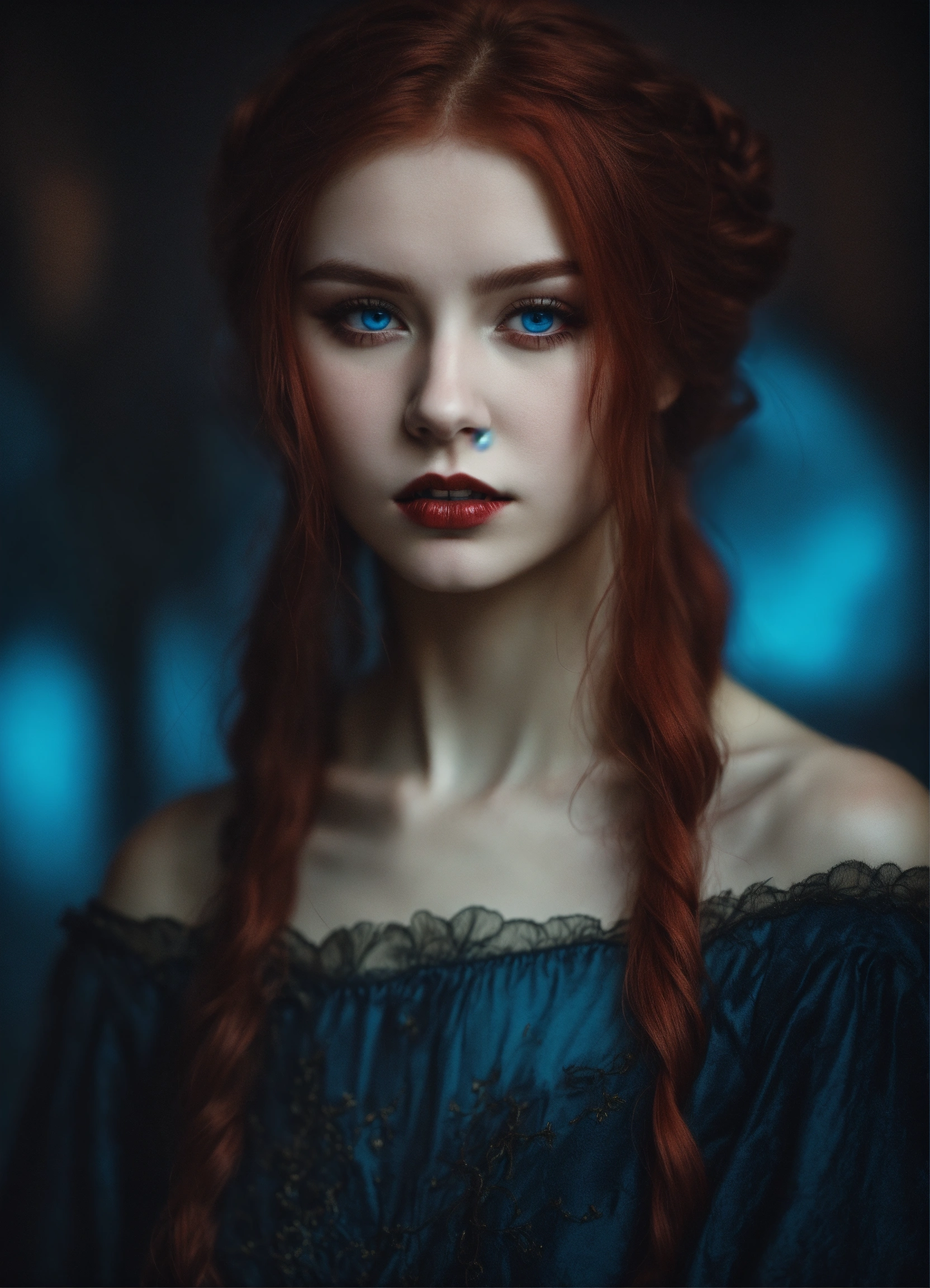 Lexica - Highly detailed portrait of russian 20 year old woman dark ...