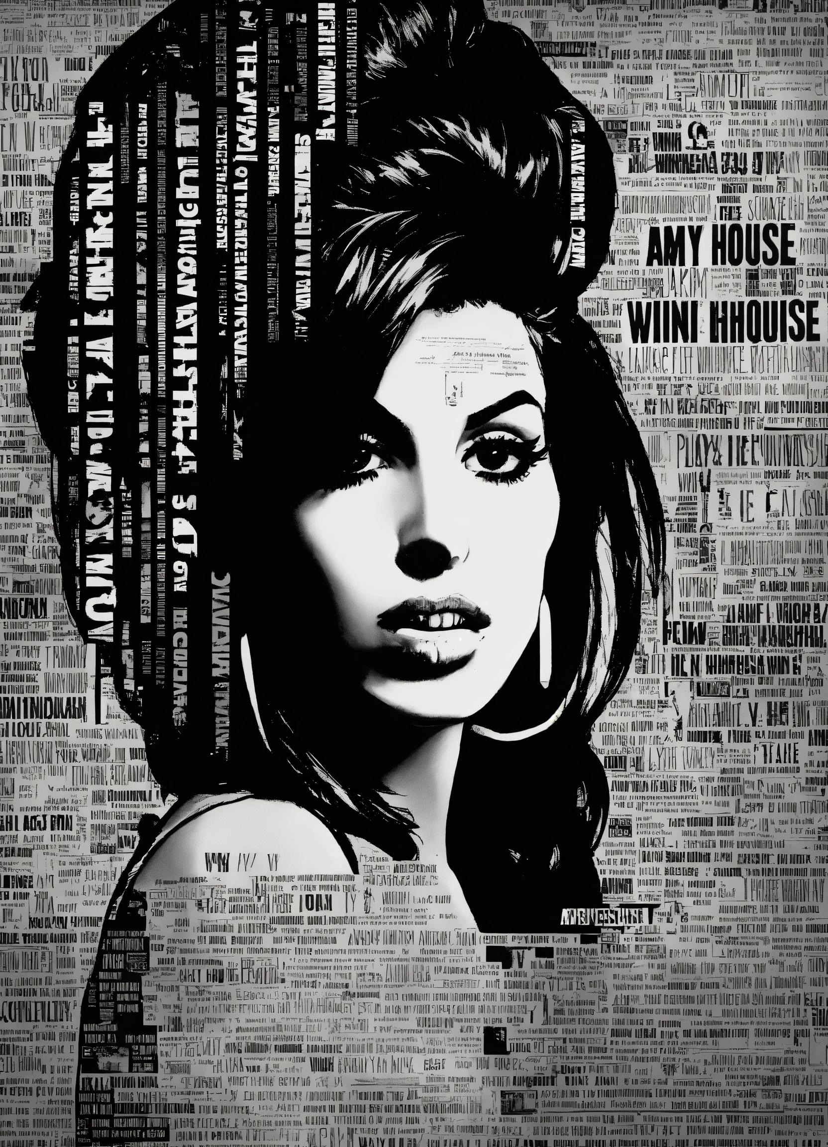 Lexica - Concert poster detailed Amy Winehouse typography "Amy ...