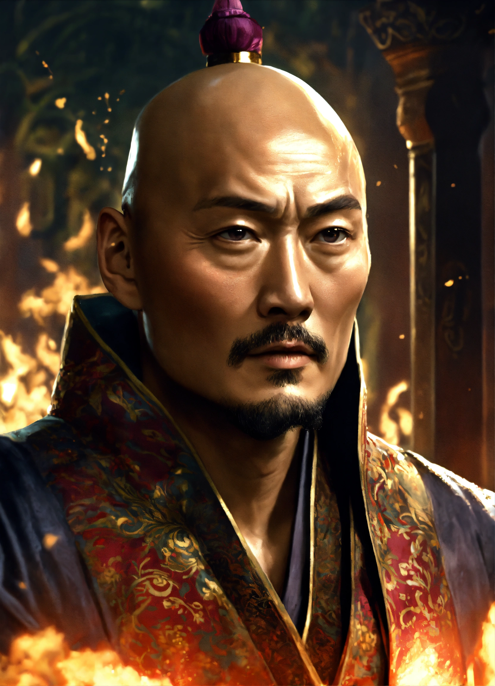 Lexica - An bald Ken watanabe as a very powerful oriental Wizard for a ...