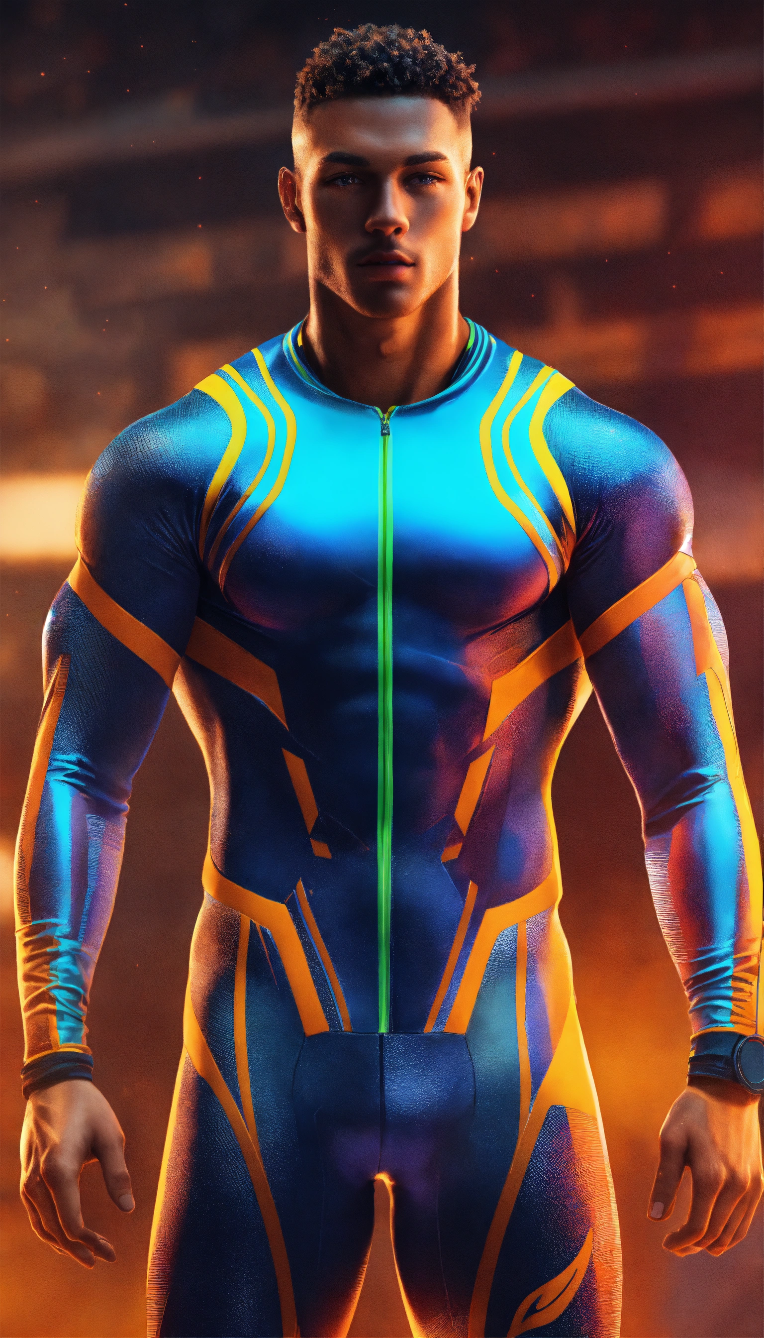 Lexica - Futuristic athlete designs, hard edges, complex and vibrant ...