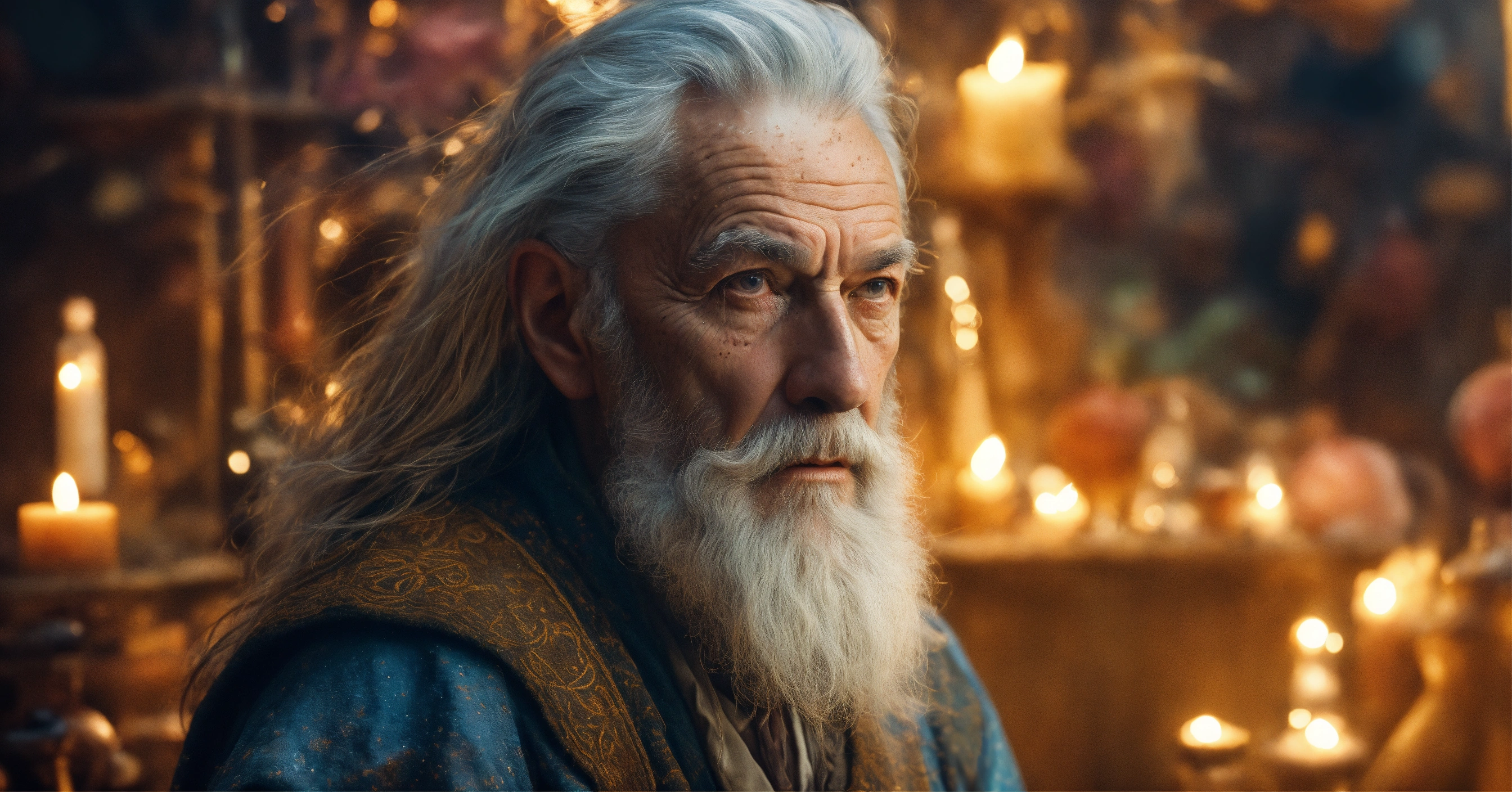 Lexica - Hyperrealistic glamour portrait of an old weary wizard ...