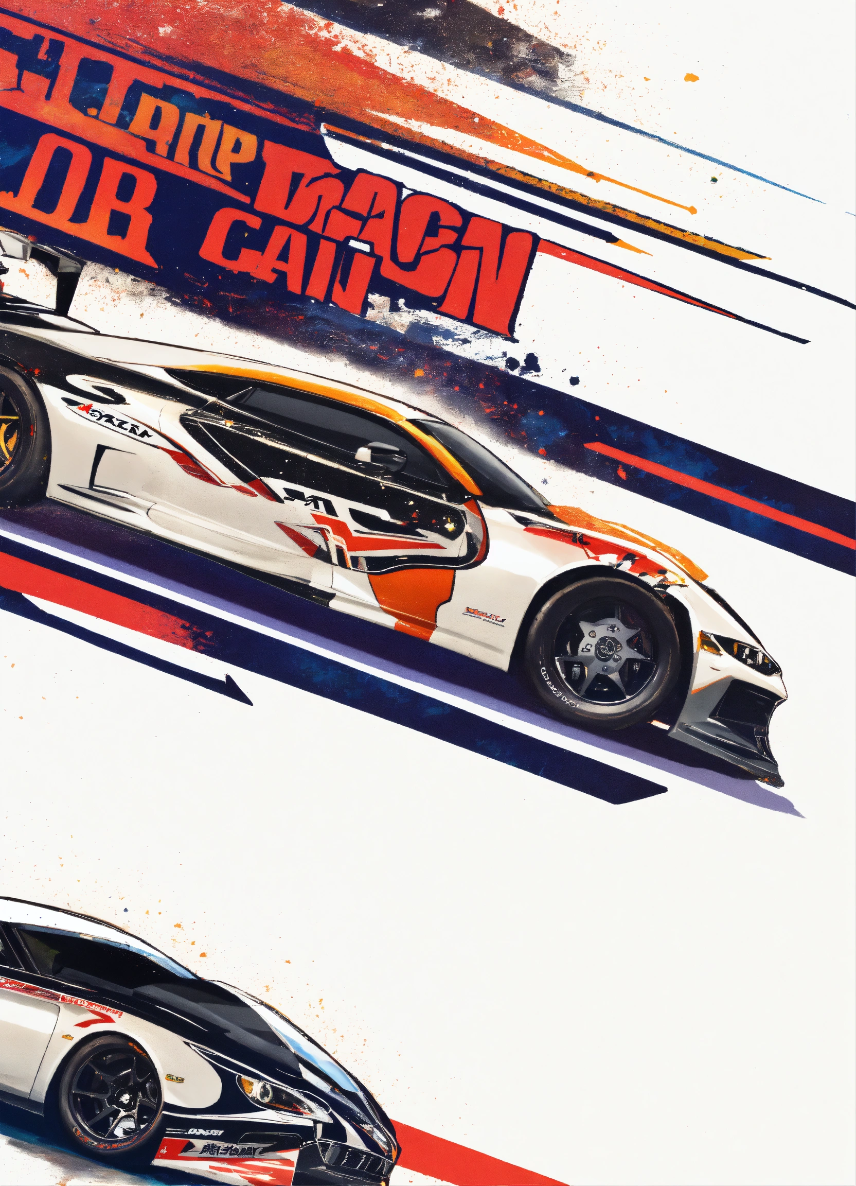 Lexica - Clean modern drag race car badge stickers