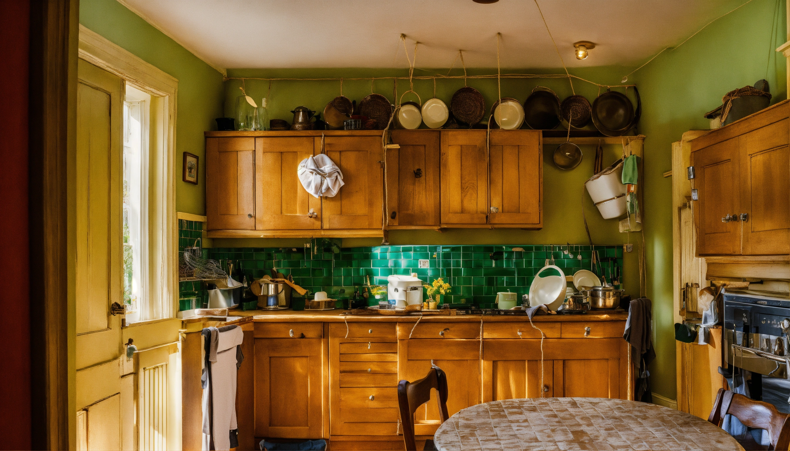 Lexica - Loose clothesline ropes in the kitchen of a typical old ...