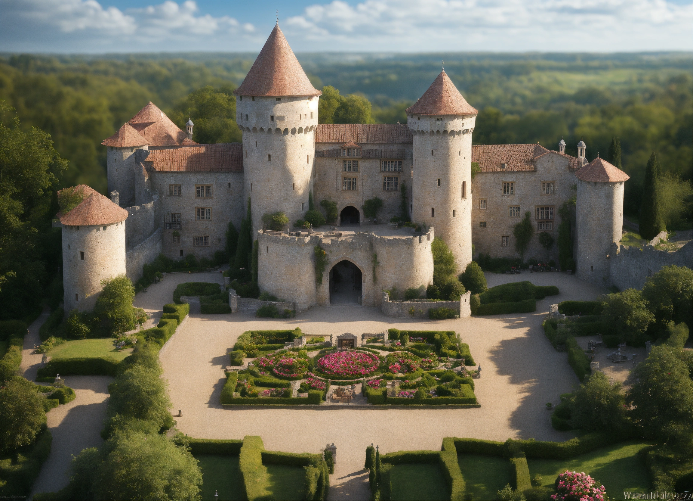 Lexica - Ultra realistic, photorealistic, bird's eye view of a small ...