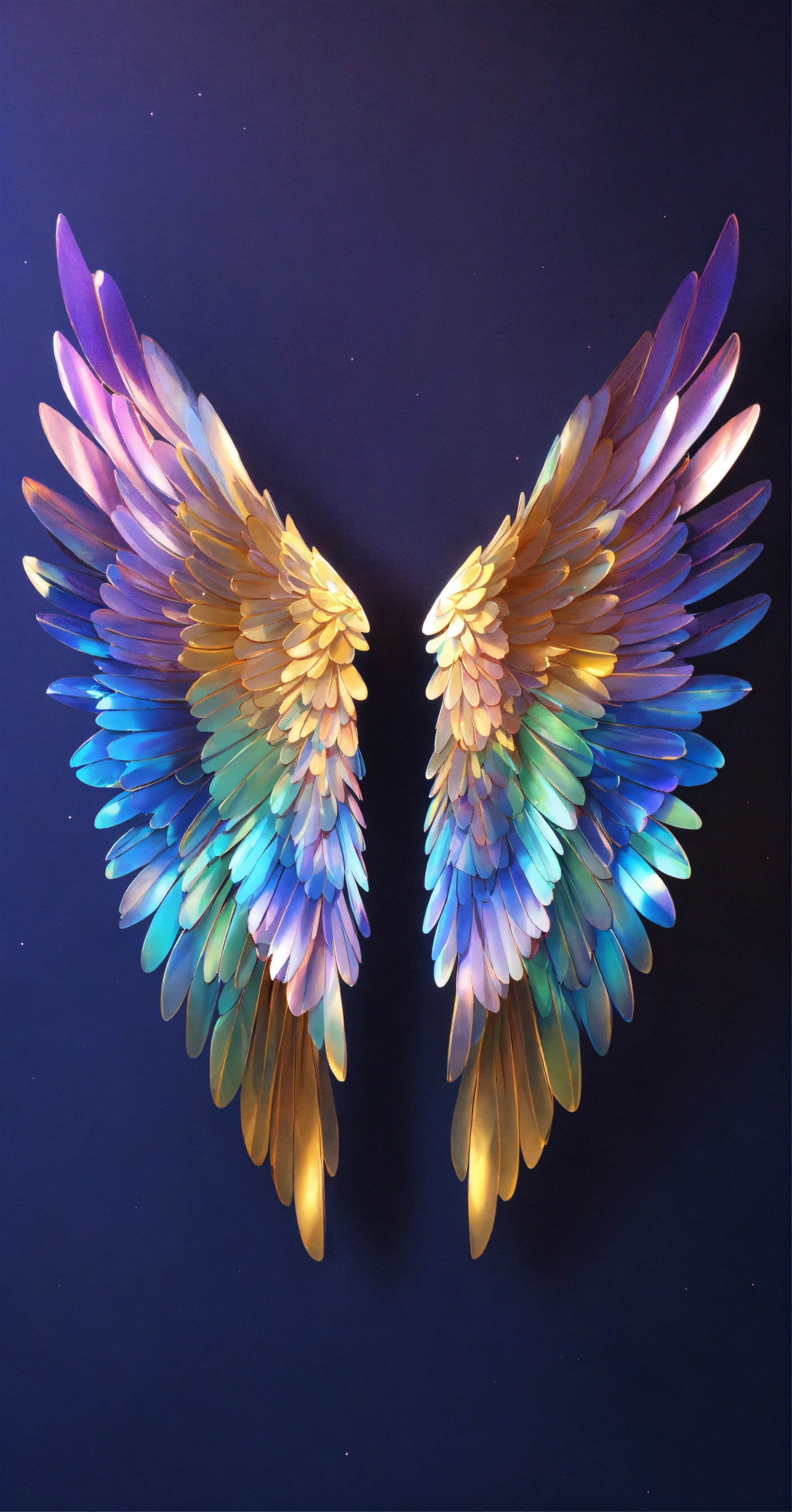 Lexica - Beautiful and perfect small angel wings in iridescent colors ...