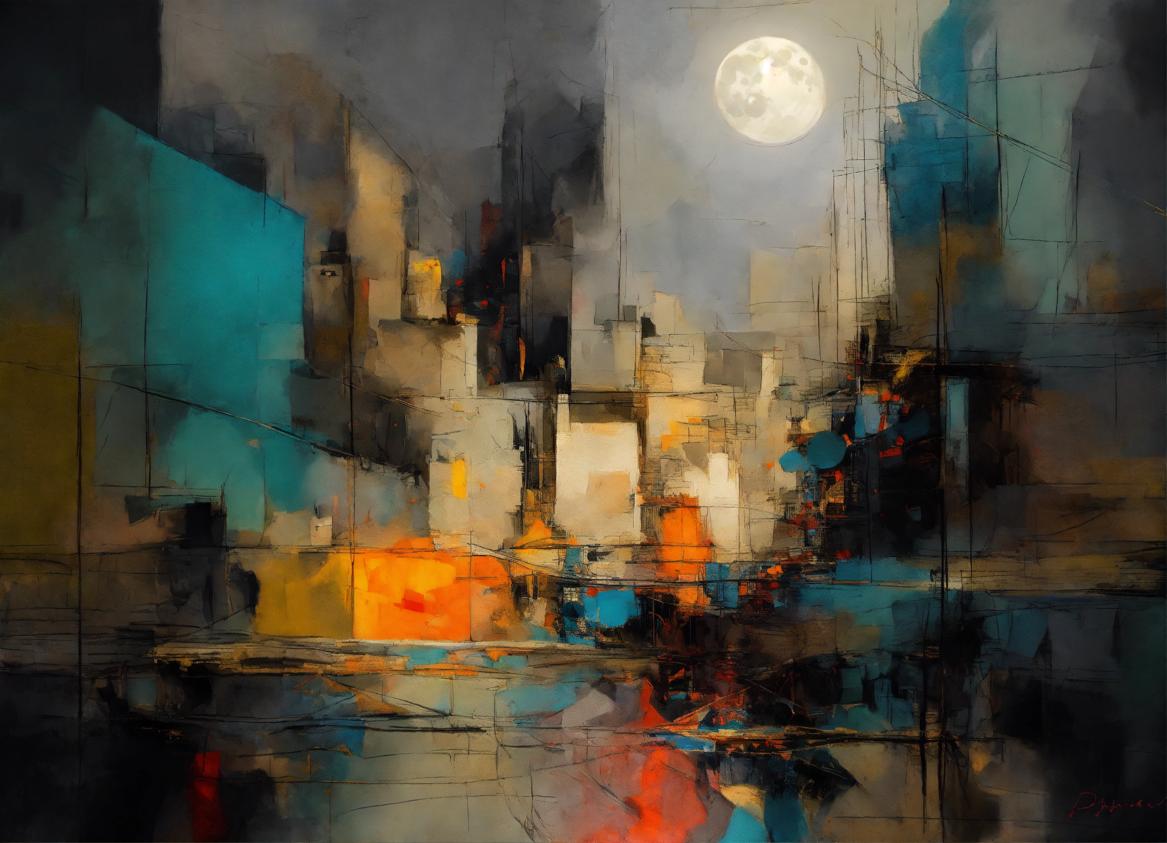 Lexica - Abstract art abstraction abstract SketchUp moonlight (Pino ...