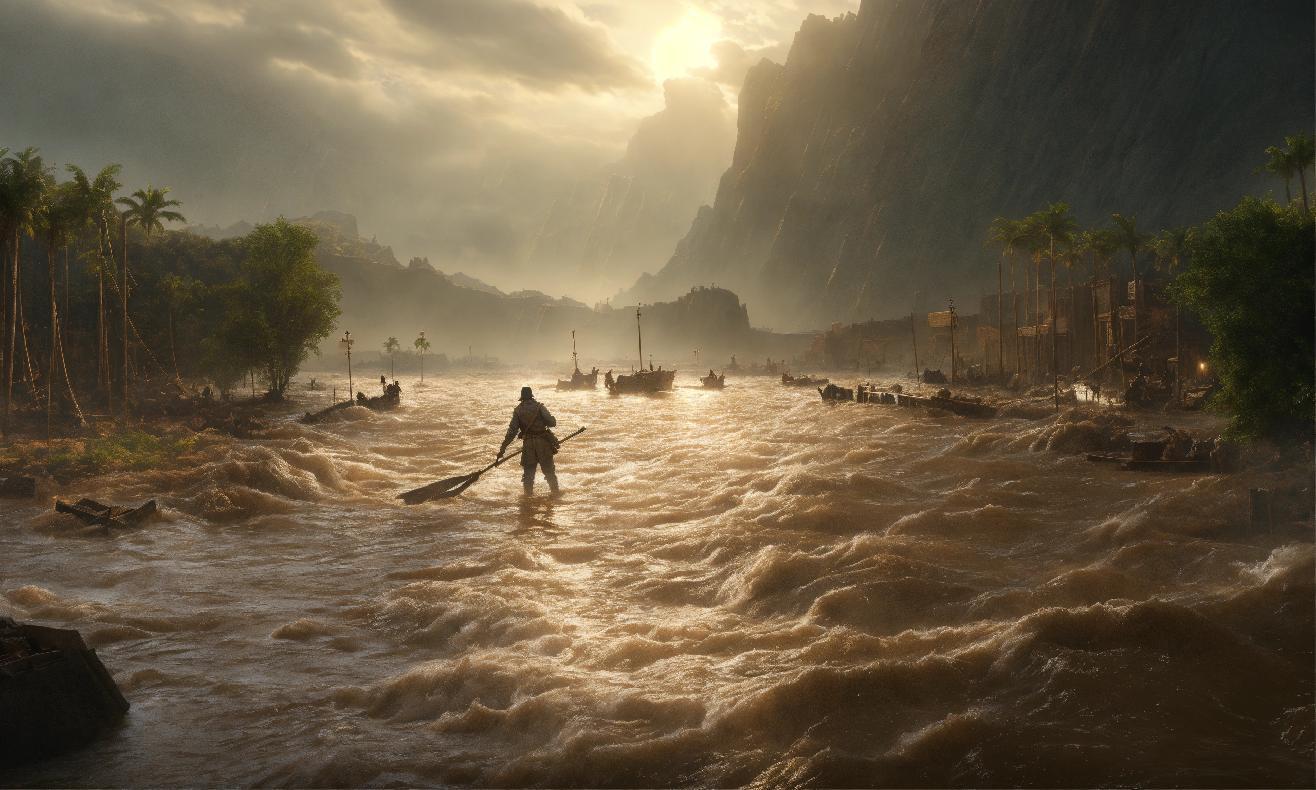 Lexica - The Great Flood, as described in the bible, The flood arrives ...