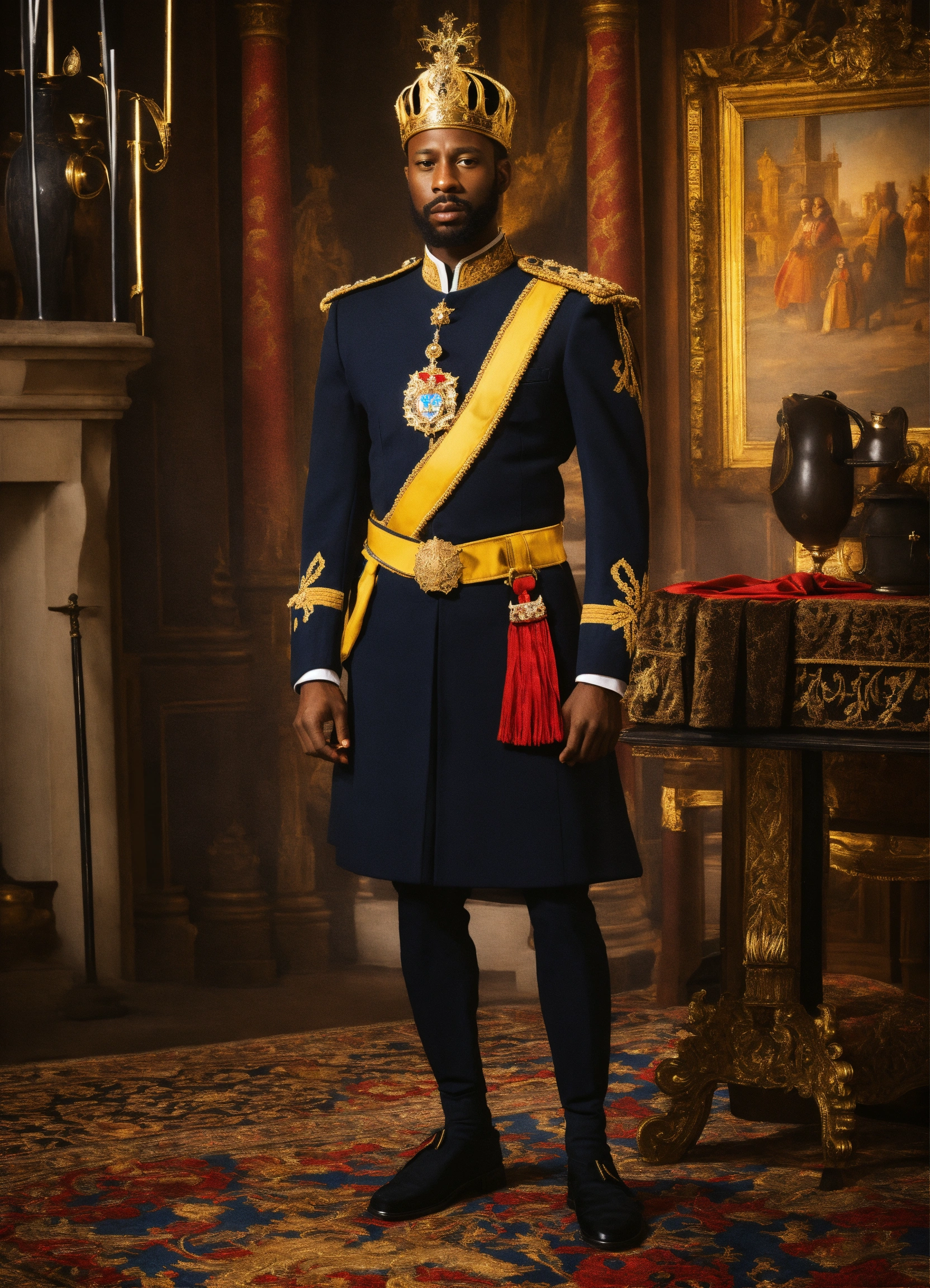 Lexica - Black king david royal uniform