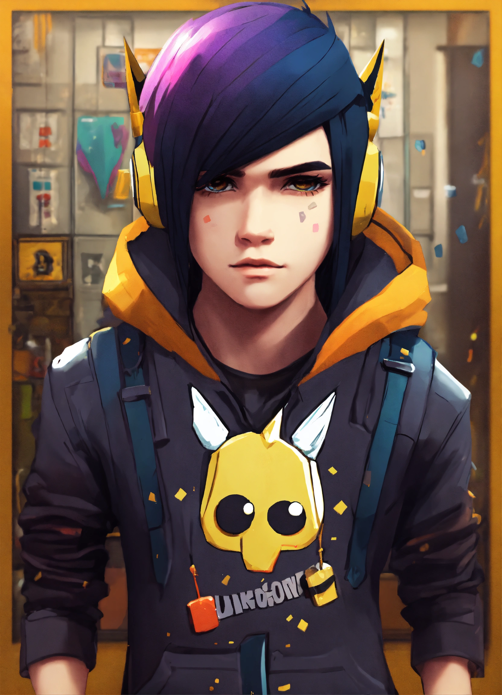 Lexica - Emo rock, emo, squarehead, emo unicorn, viking, graphics, 2d ...