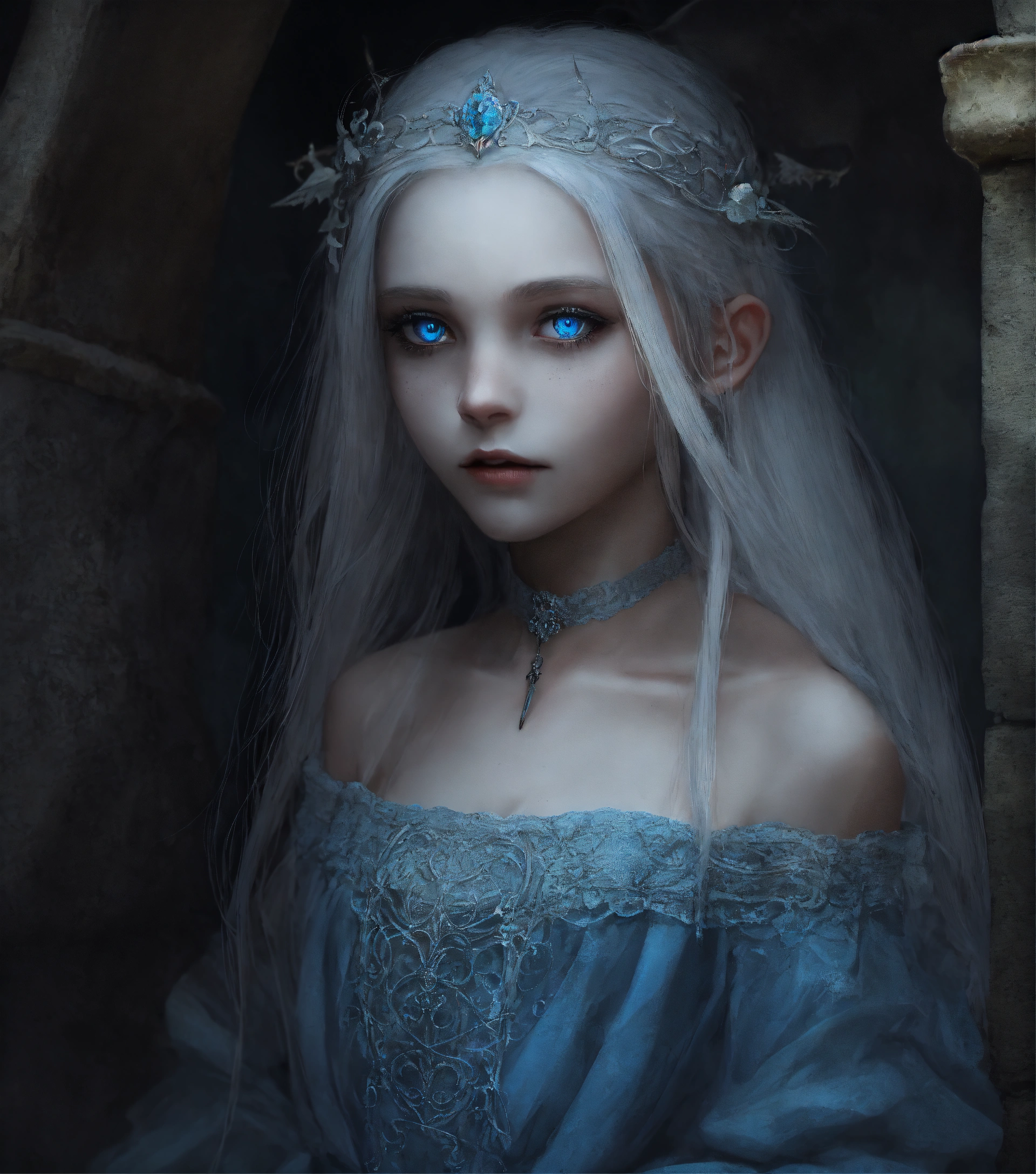 Lexica - Body portrait, twelve year old childish female goth ...