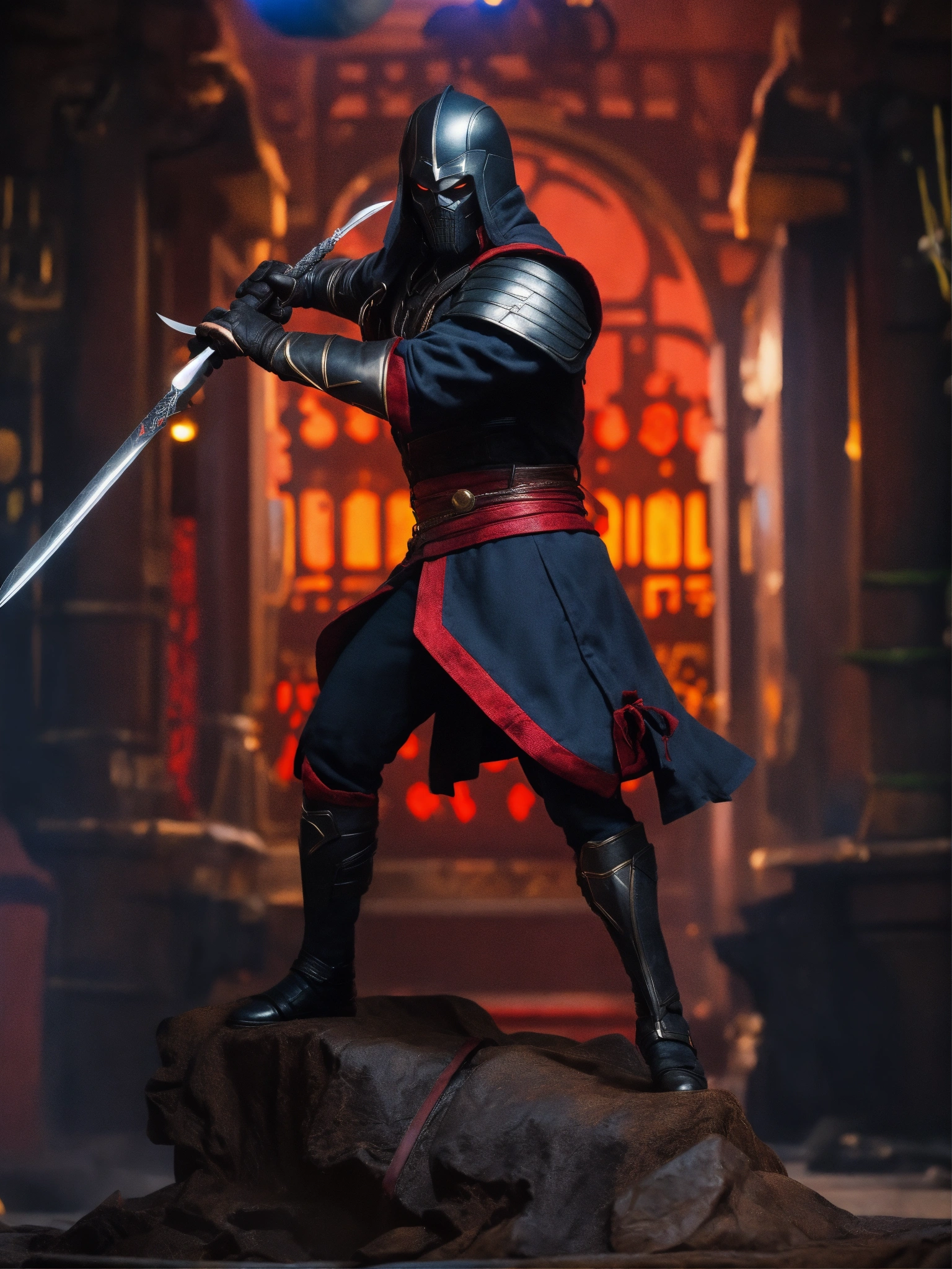 Lexica - Marvel animated death dealer in shangchi movie holding two ...