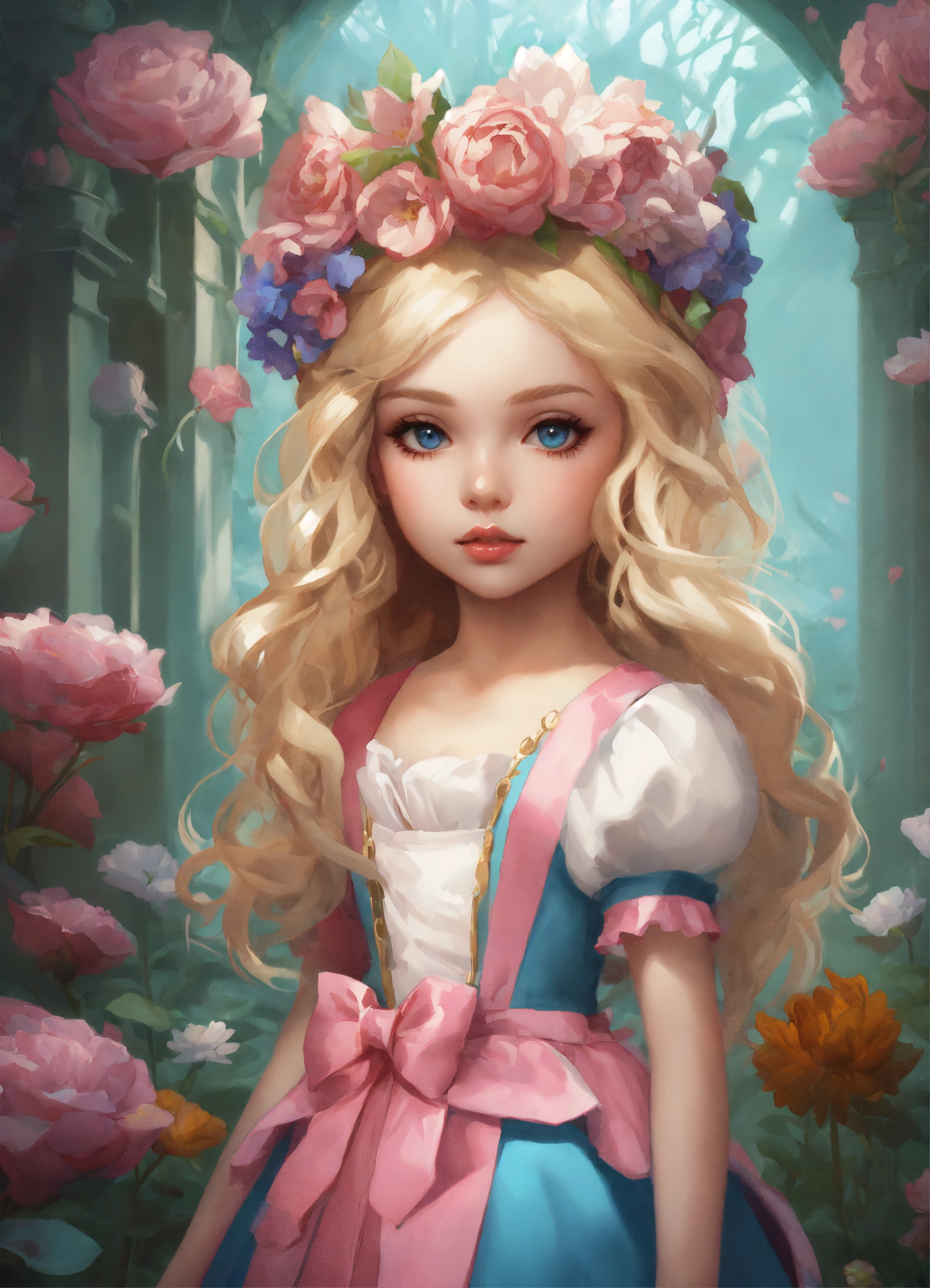Lexica - Portrait and shot full body of a cute chibi alice in ...