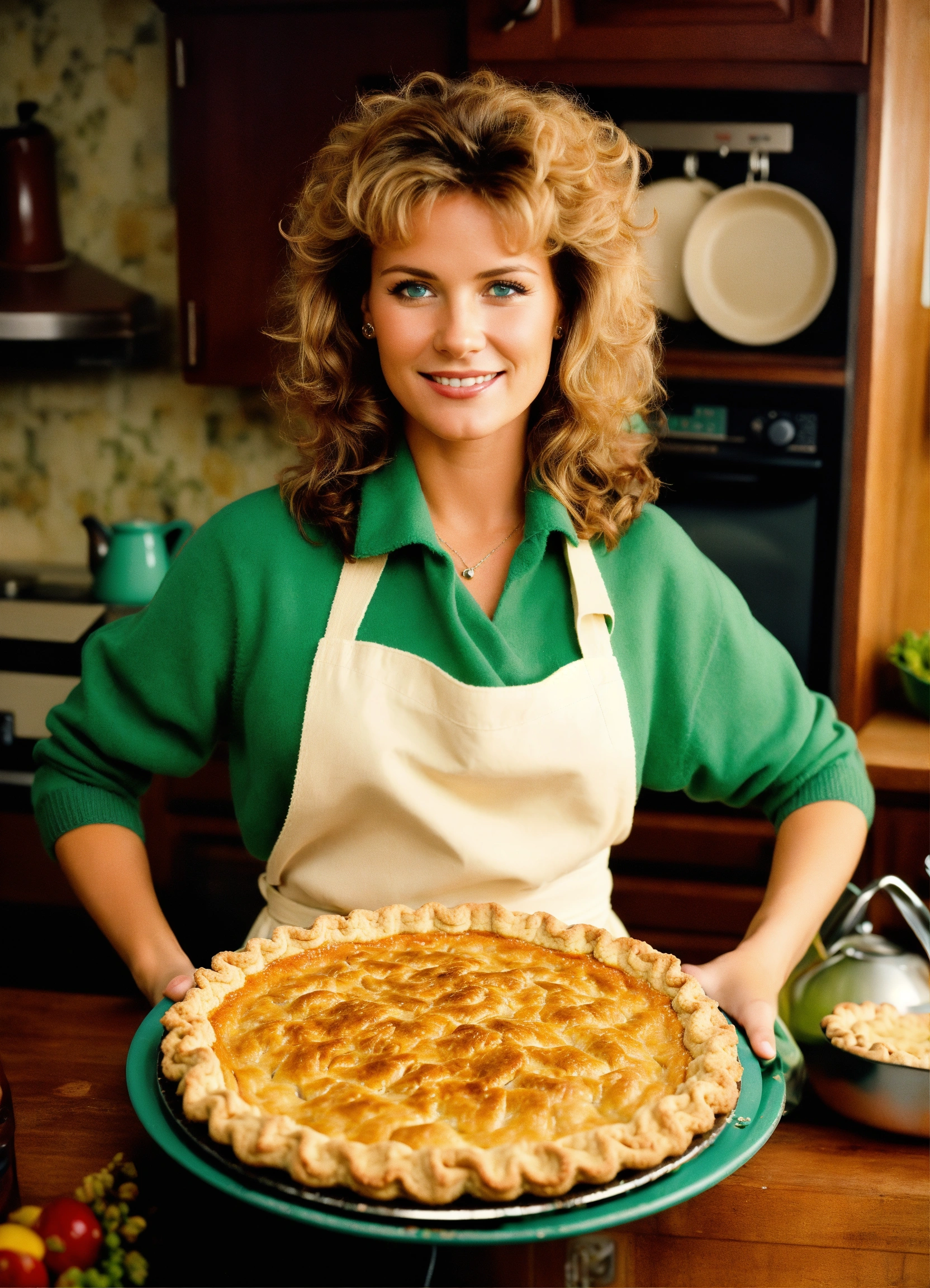 Lexica - Realistic 3/4 photograph, pretty 38 year old housewife staring ...