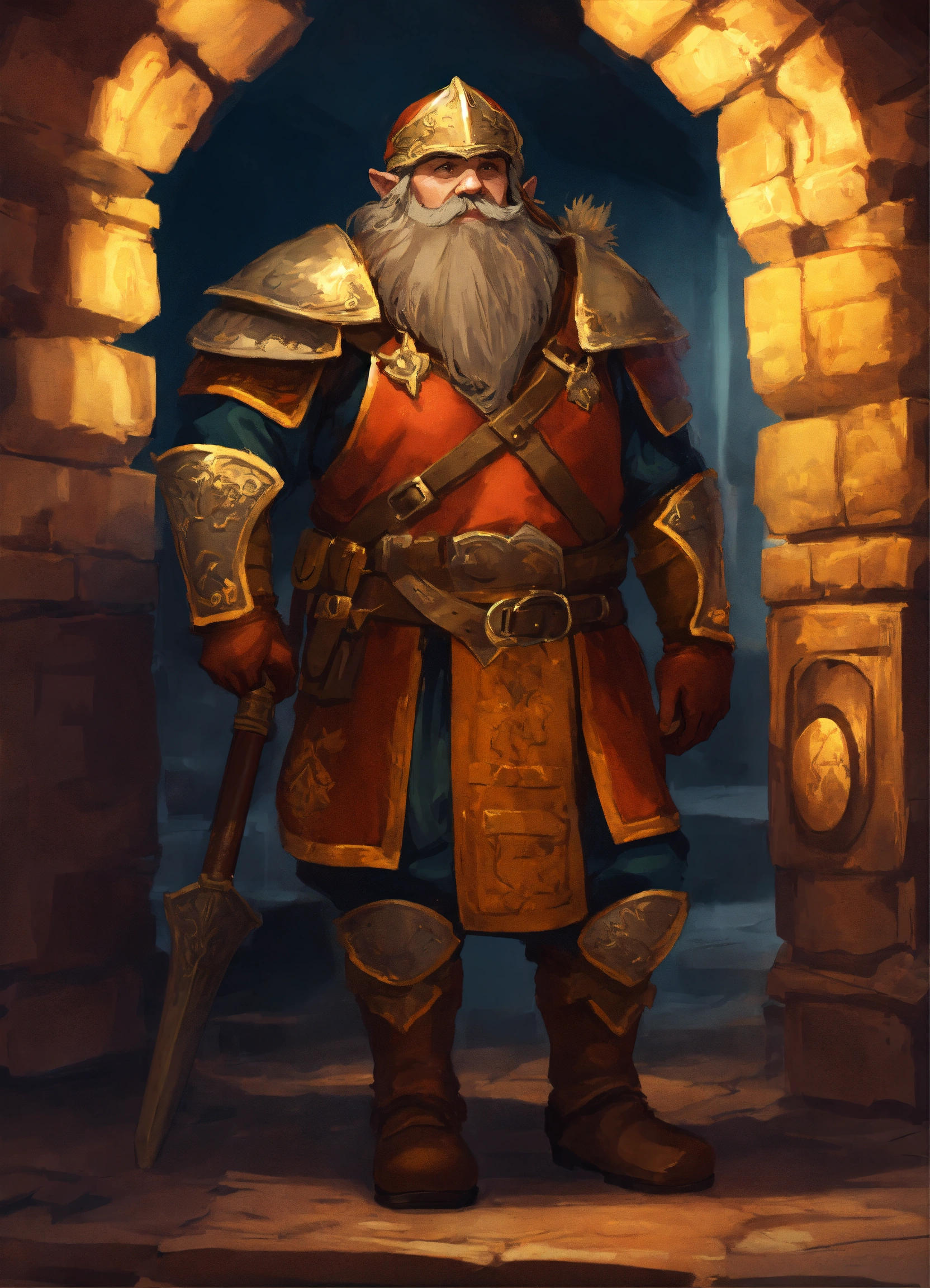 Lexica - A dwarf soldier with loriga segmentada armour in a underground ...