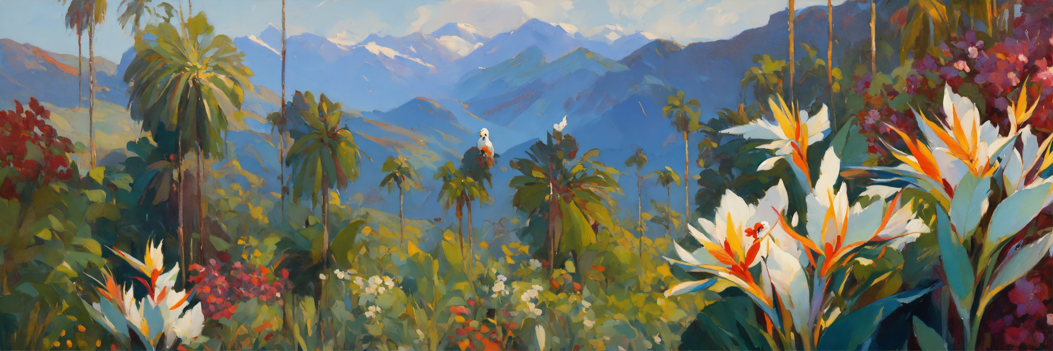 Lexica - Tropical plants blossom, white flowers, bird of paradise ...