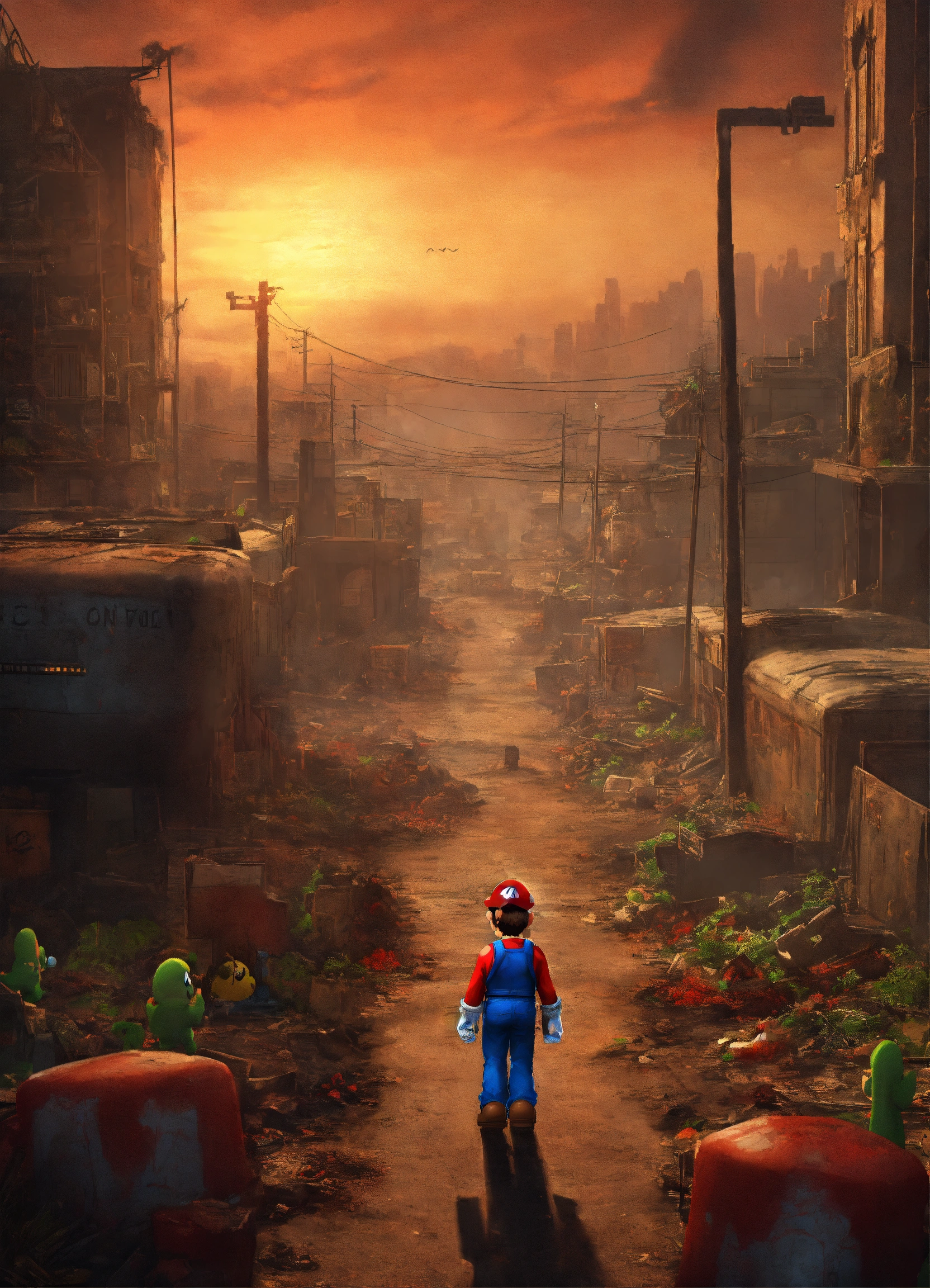 Lexica - Super Mario Bros, zombie, earth as a post-apocalyptic paradise ...