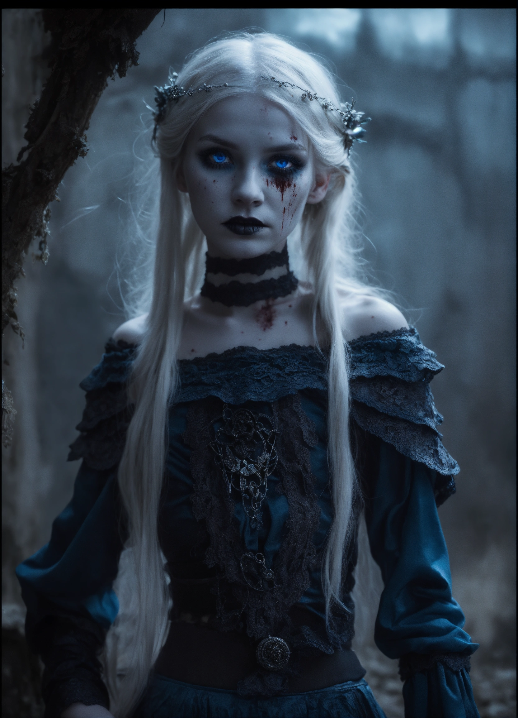 Lexica - Body portrait, twelve year old childish female goth ...