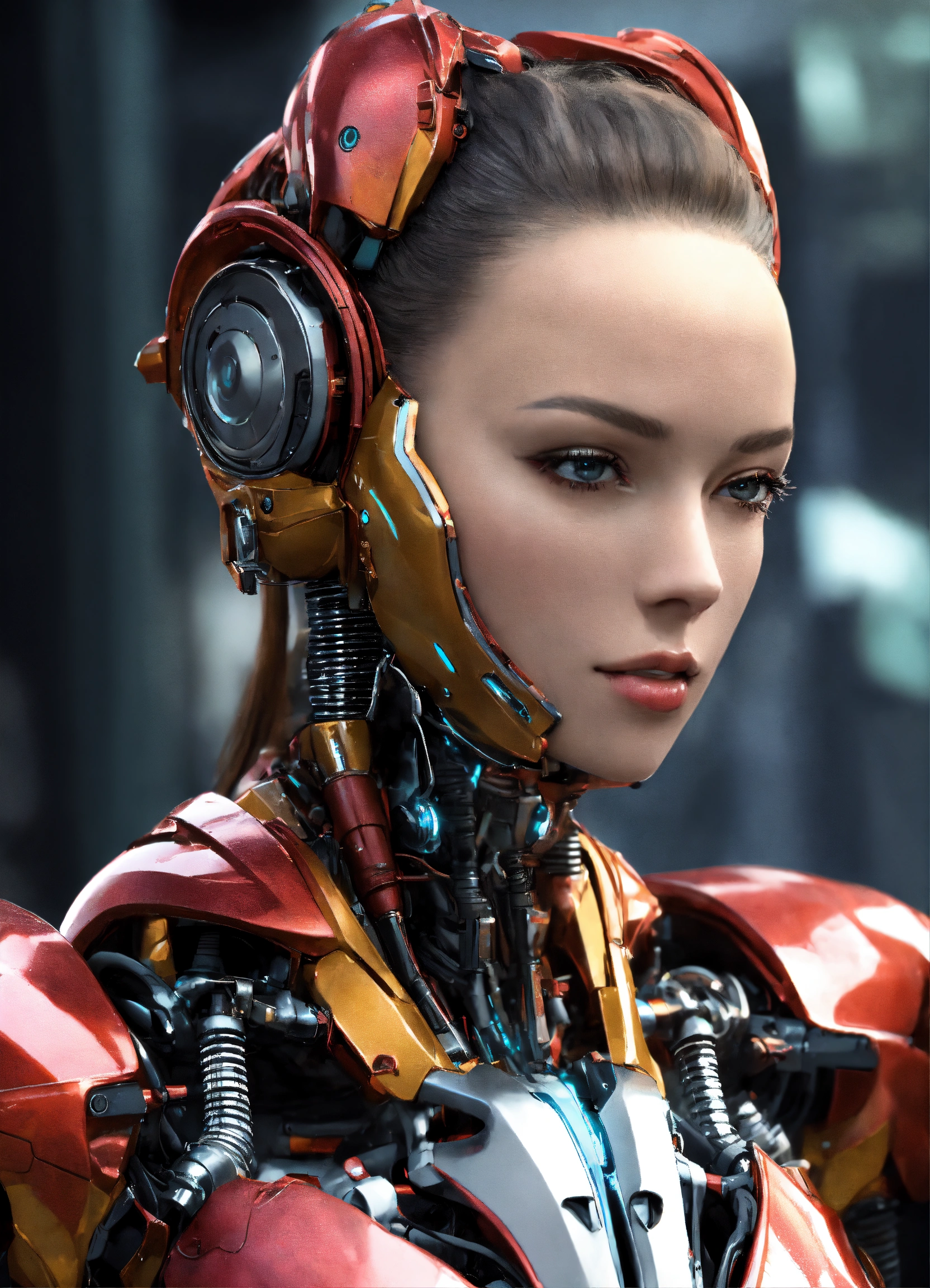 Lexica - Robotic muscular lady, perfect entire whole intact complete ...