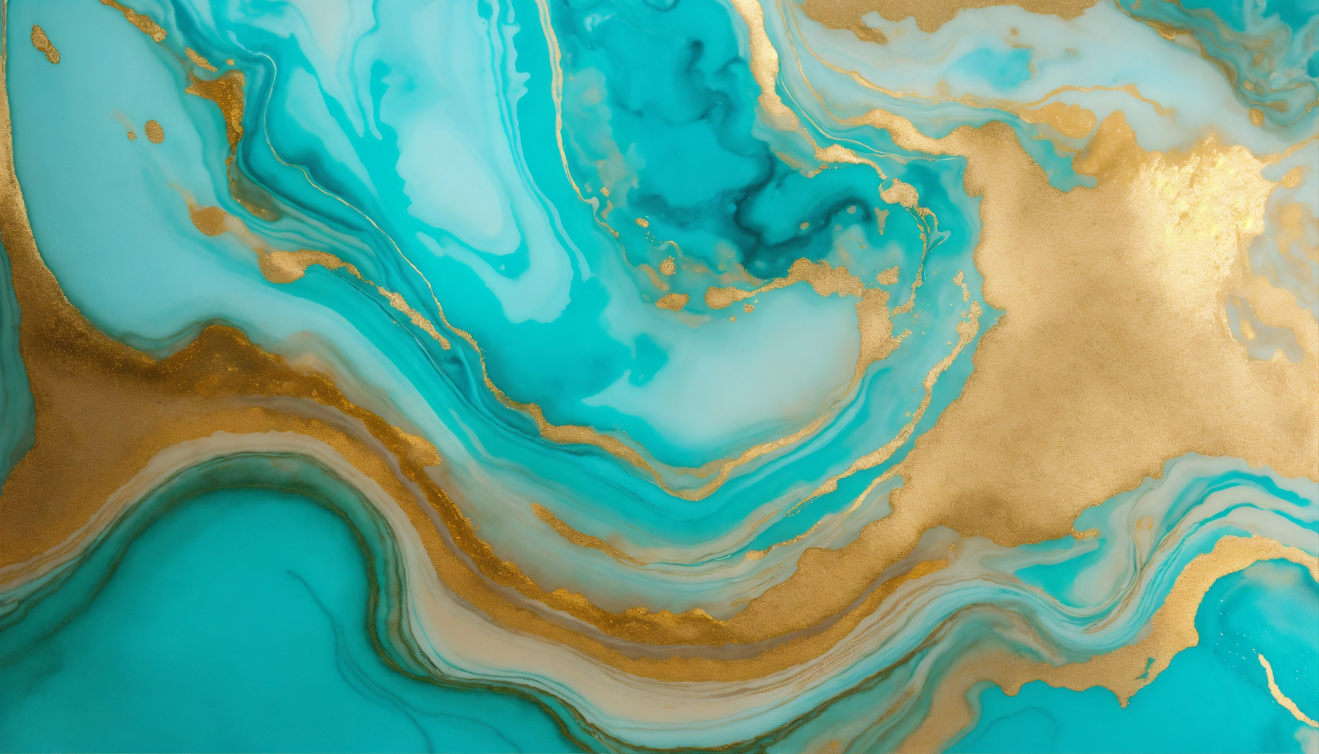 Lexica - Pastel blue liquid abstract background with gold flecks ...