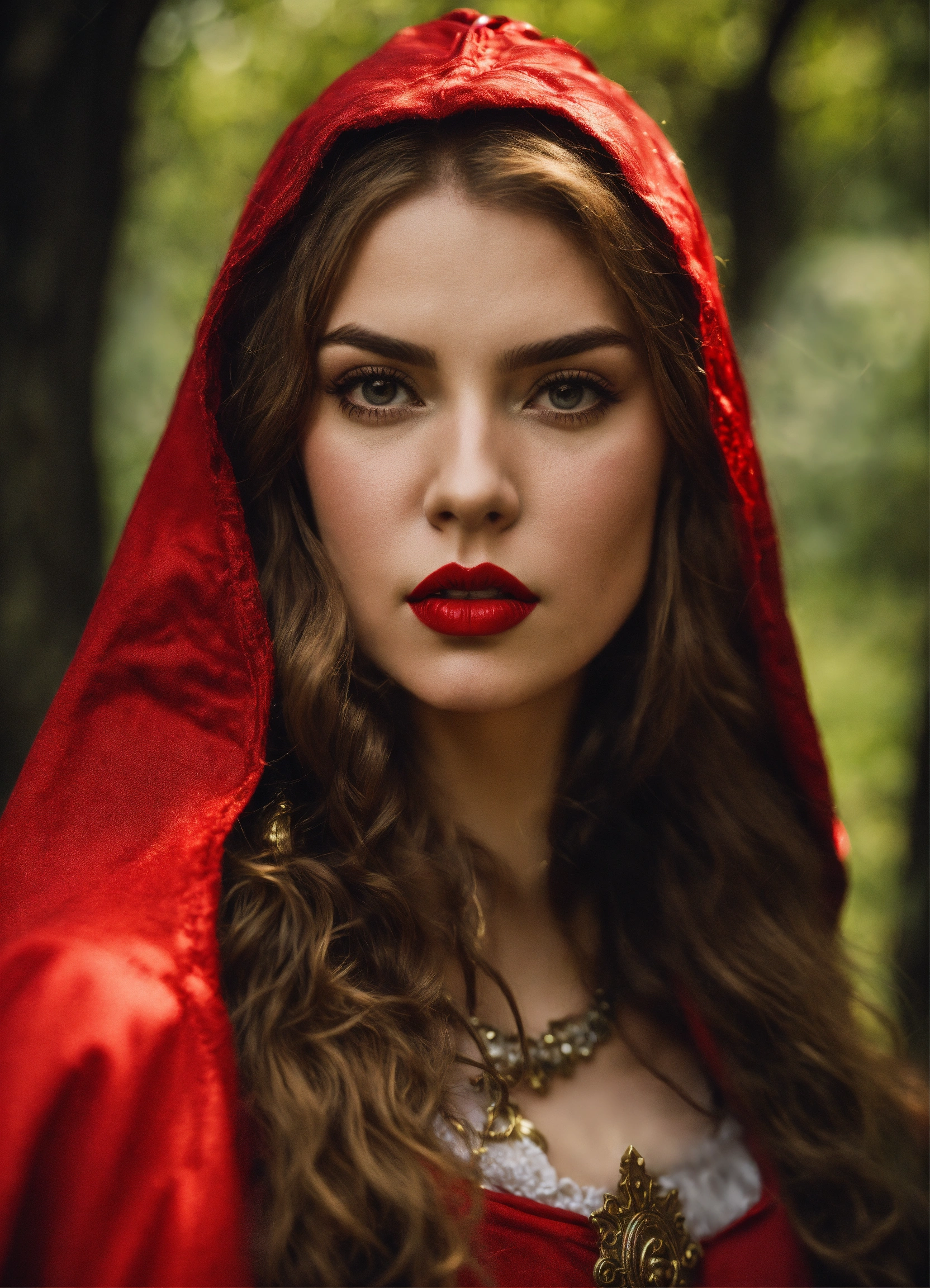 Lexica - Photo quality portrait of red riding hood as a mediaeval ...