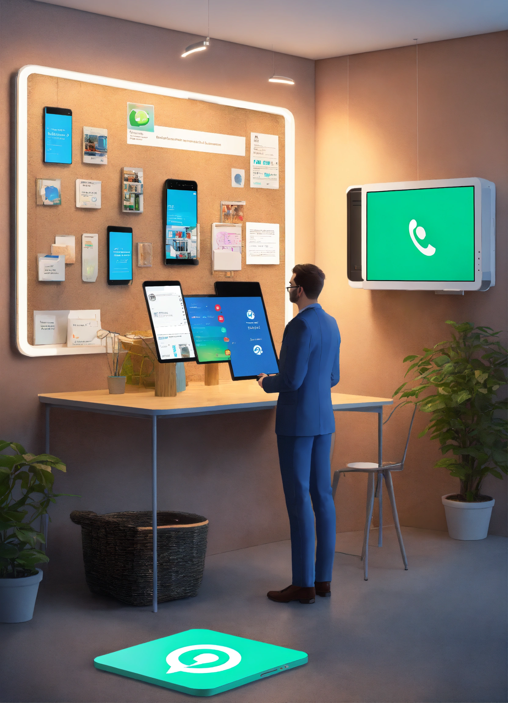 Lexica - CREATE AN OFFICE WHERE A PERSON GIVES ATTENTION TO A CUSTOMER ...