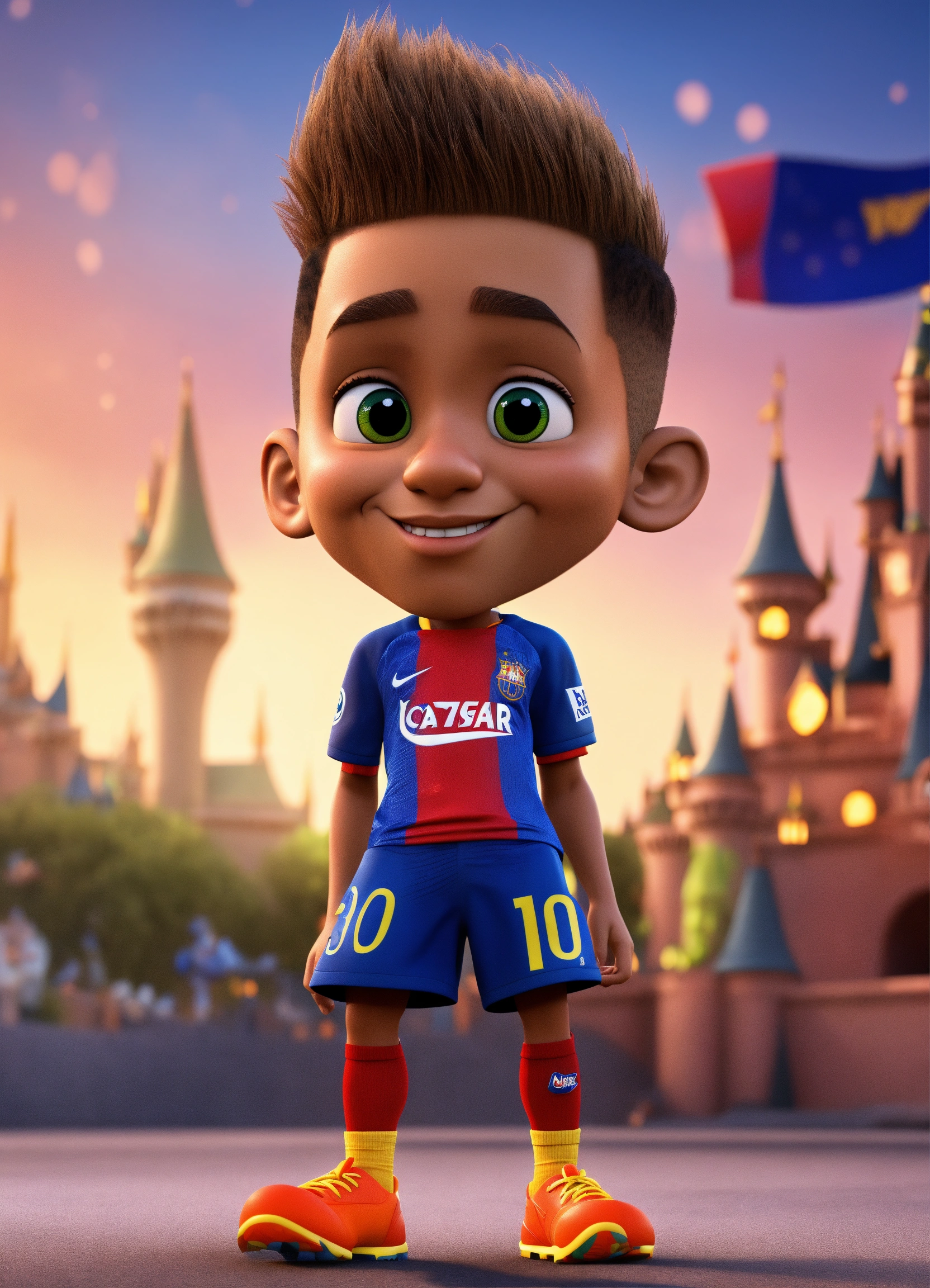 Lexica - Neymar 3d character cartoon disney pixar render
