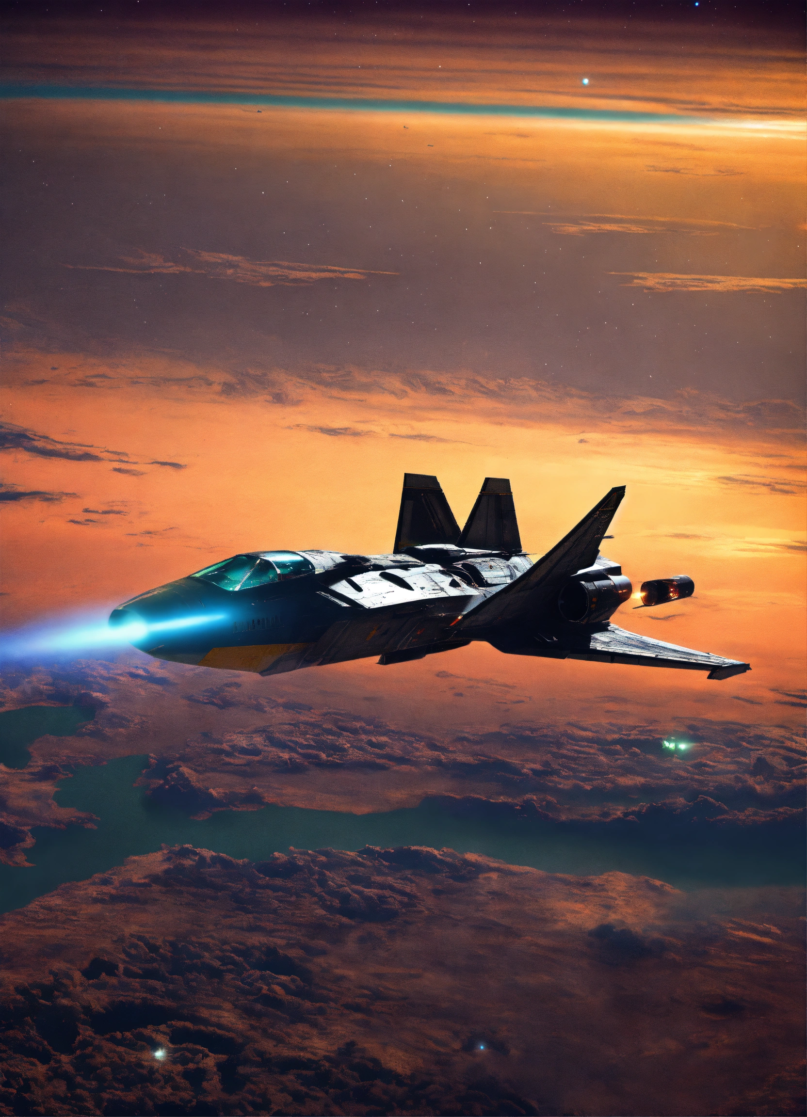 Lexica - Ultra realistic photo of a highly advanced space fighter