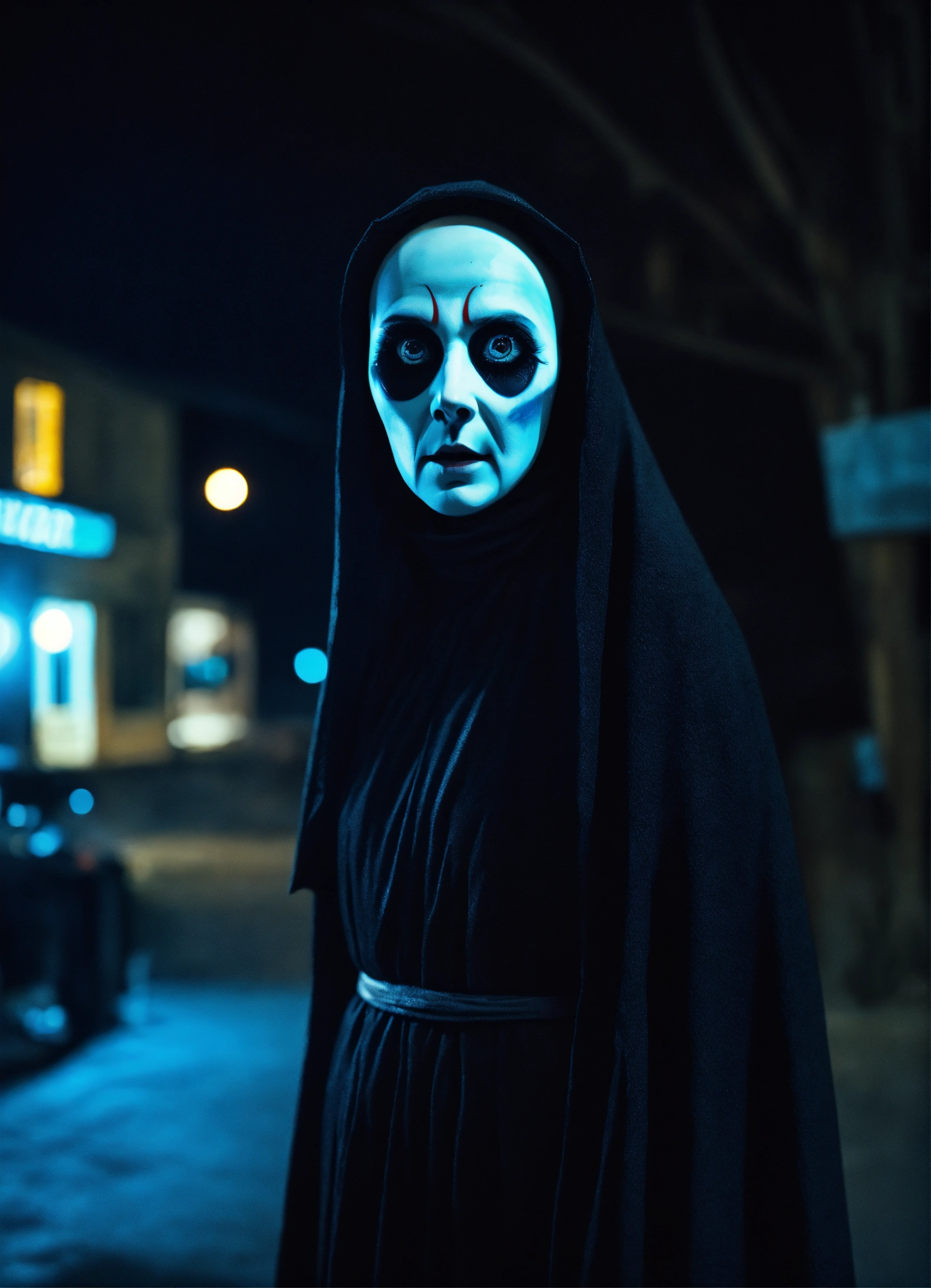 Lexica - Very cute, realistic valak whit many eyes standing in ...