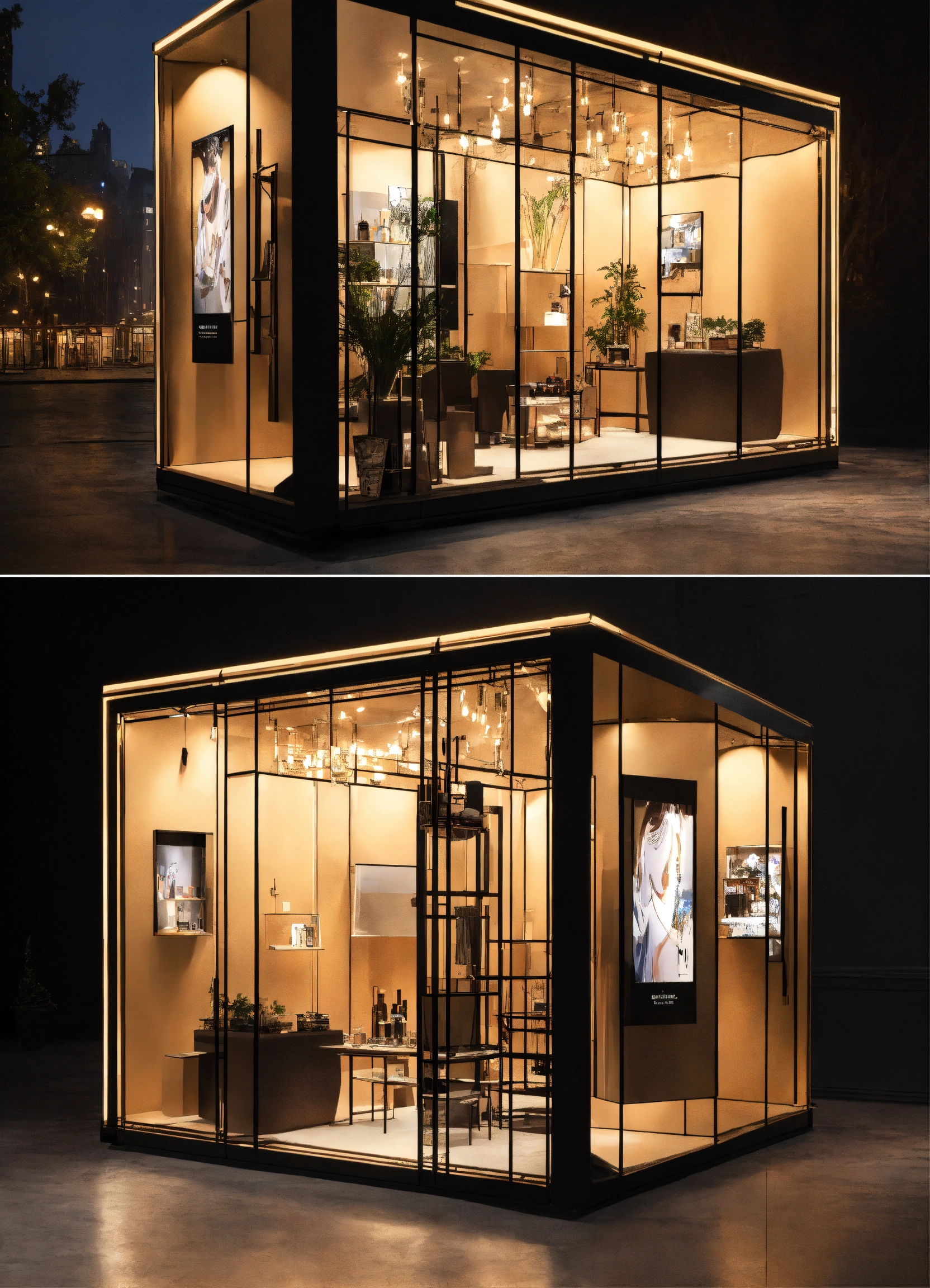 Lexica - Design a pop-up booth that is three meters in depth and eight ...