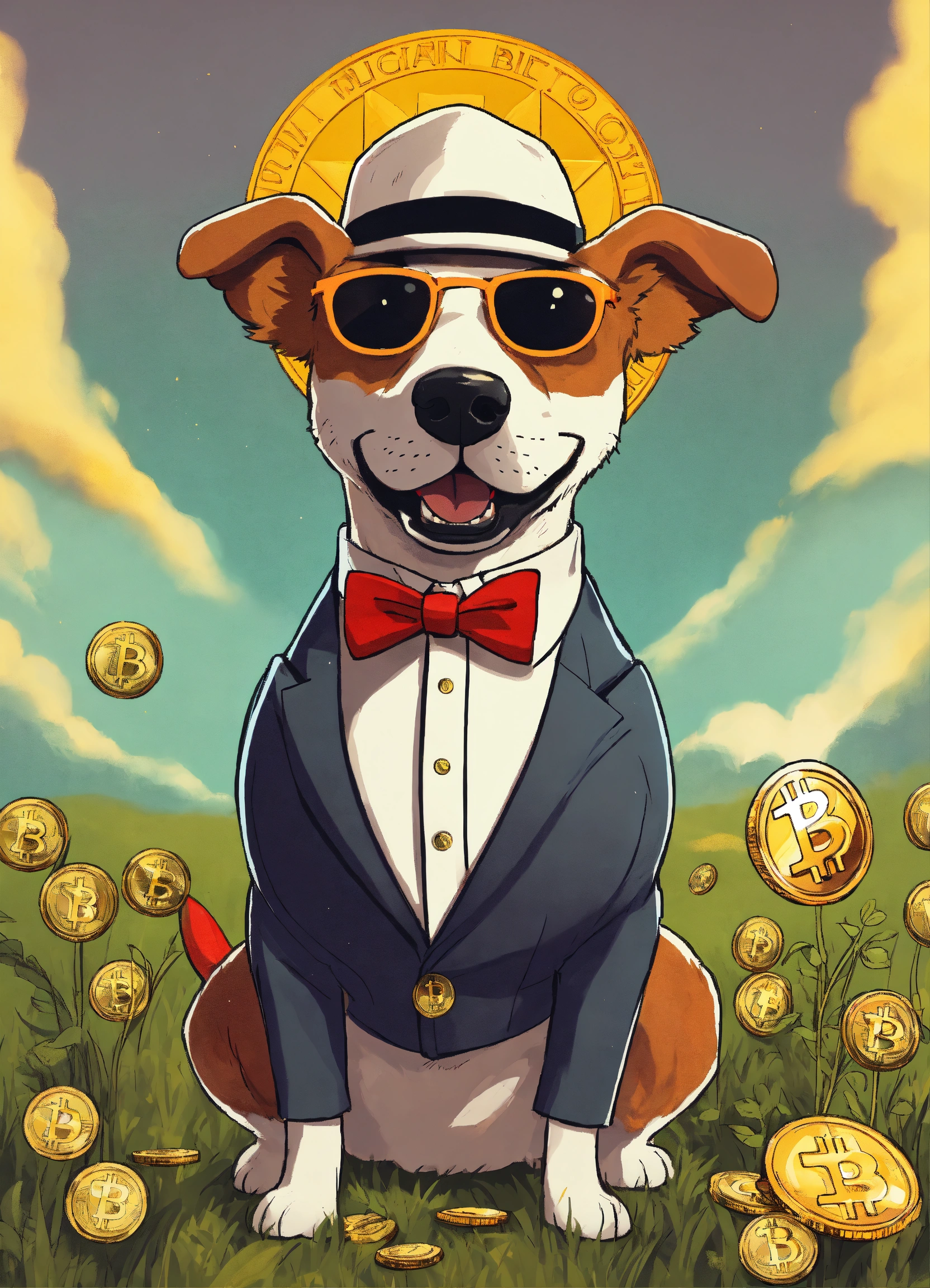 Lexica - Minimalis, image of a millionaire dog, dressed in an elegant ...