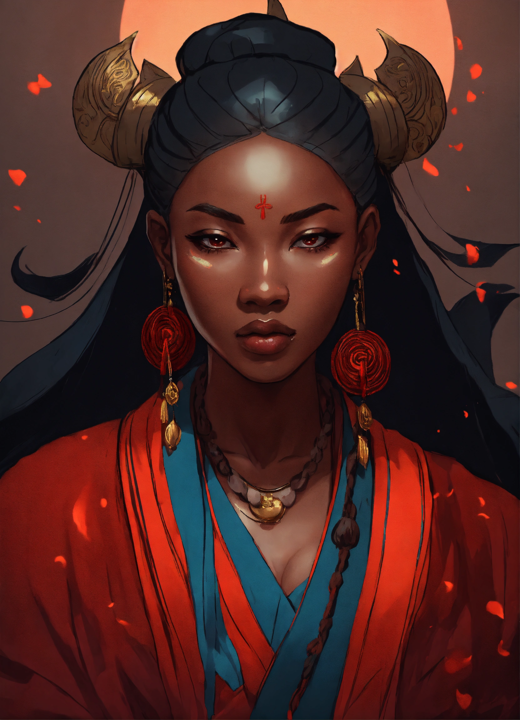 Lexica - An African woman cultivator with full lips and a broad nose in ...