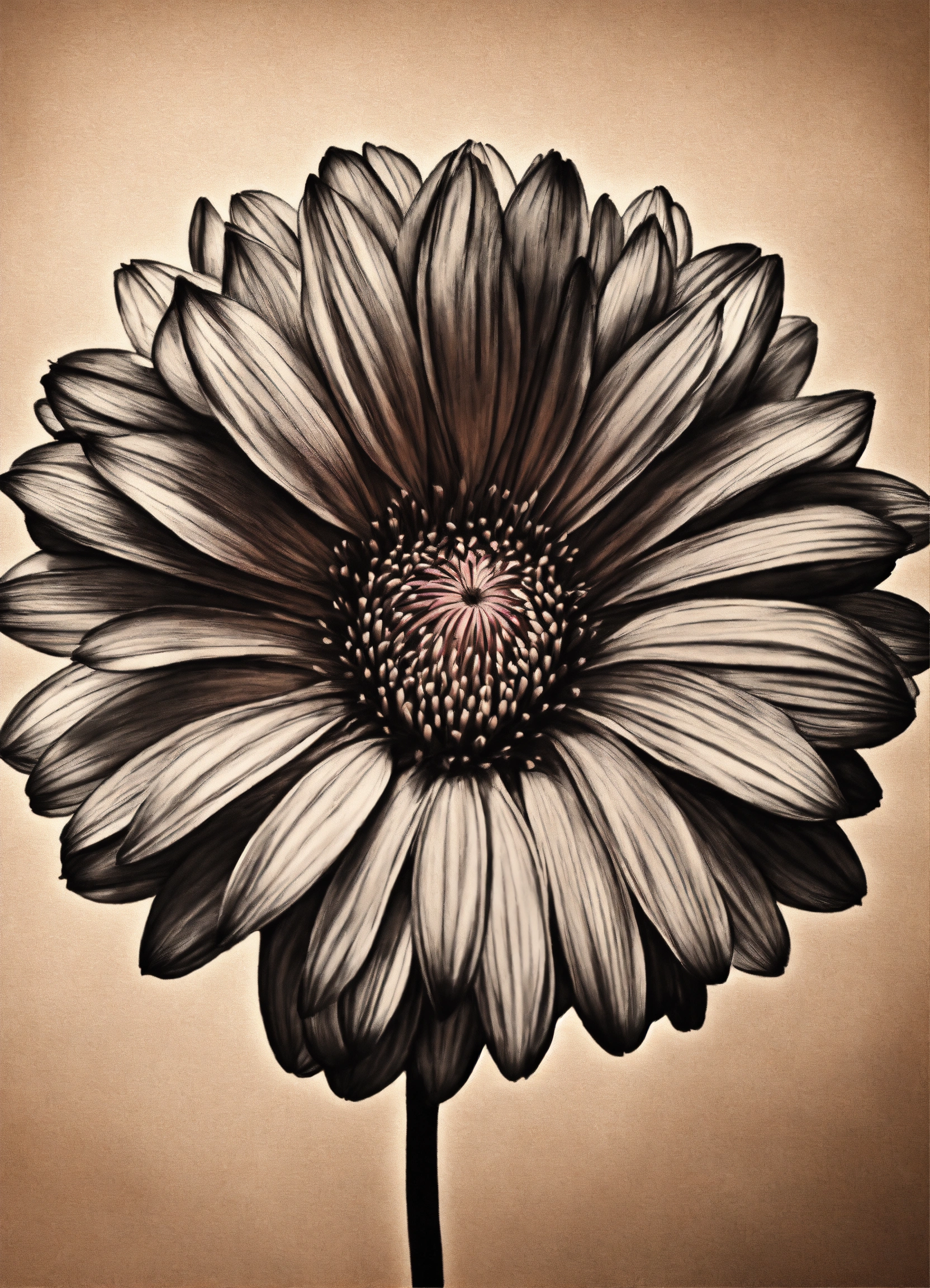 Lexica - Mixpnk style, black and white on brown, minimalist graphite ...