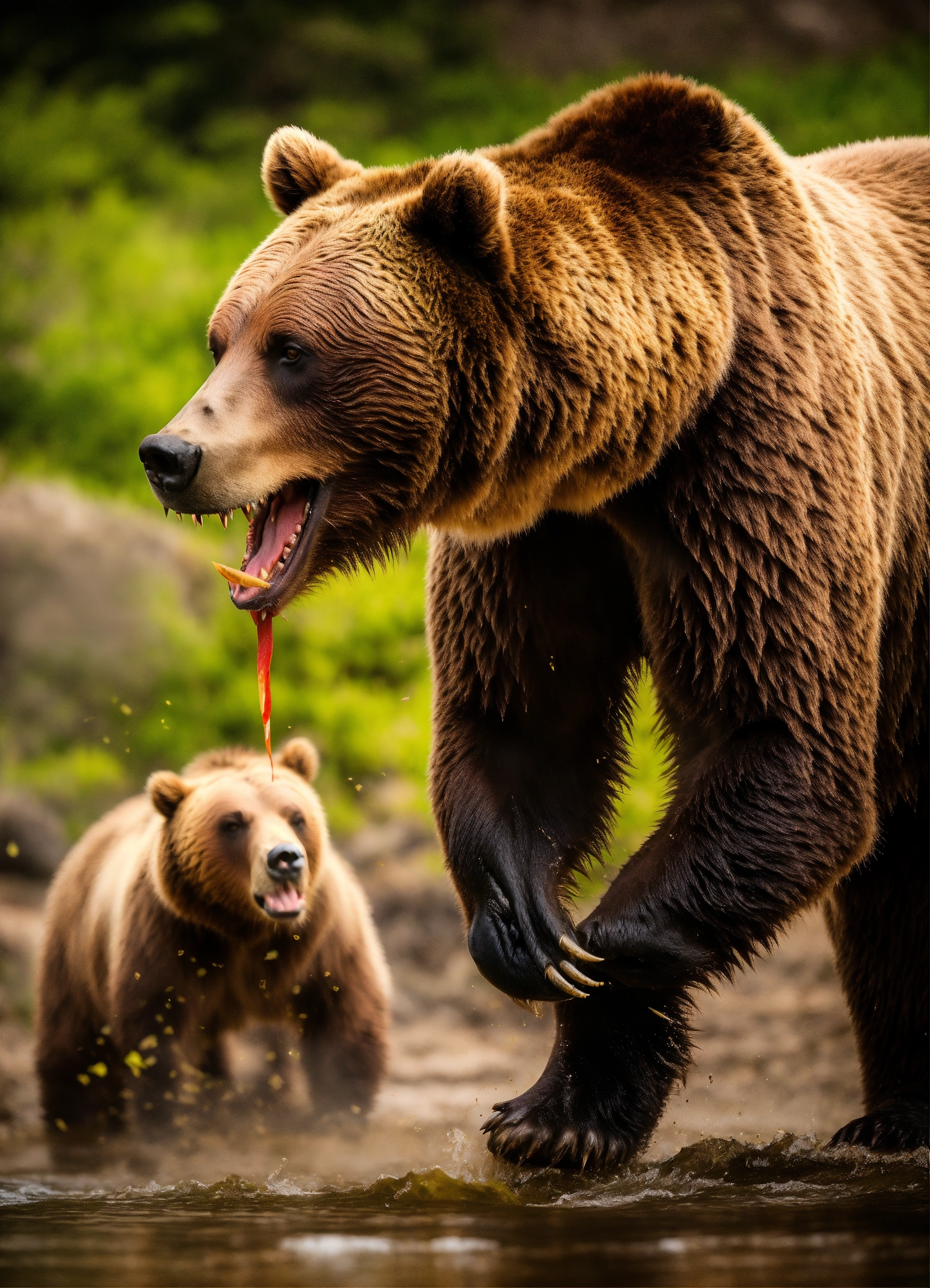 Lexica - Grizzly bear vs tyrannosaurus, best quality, real picture ...