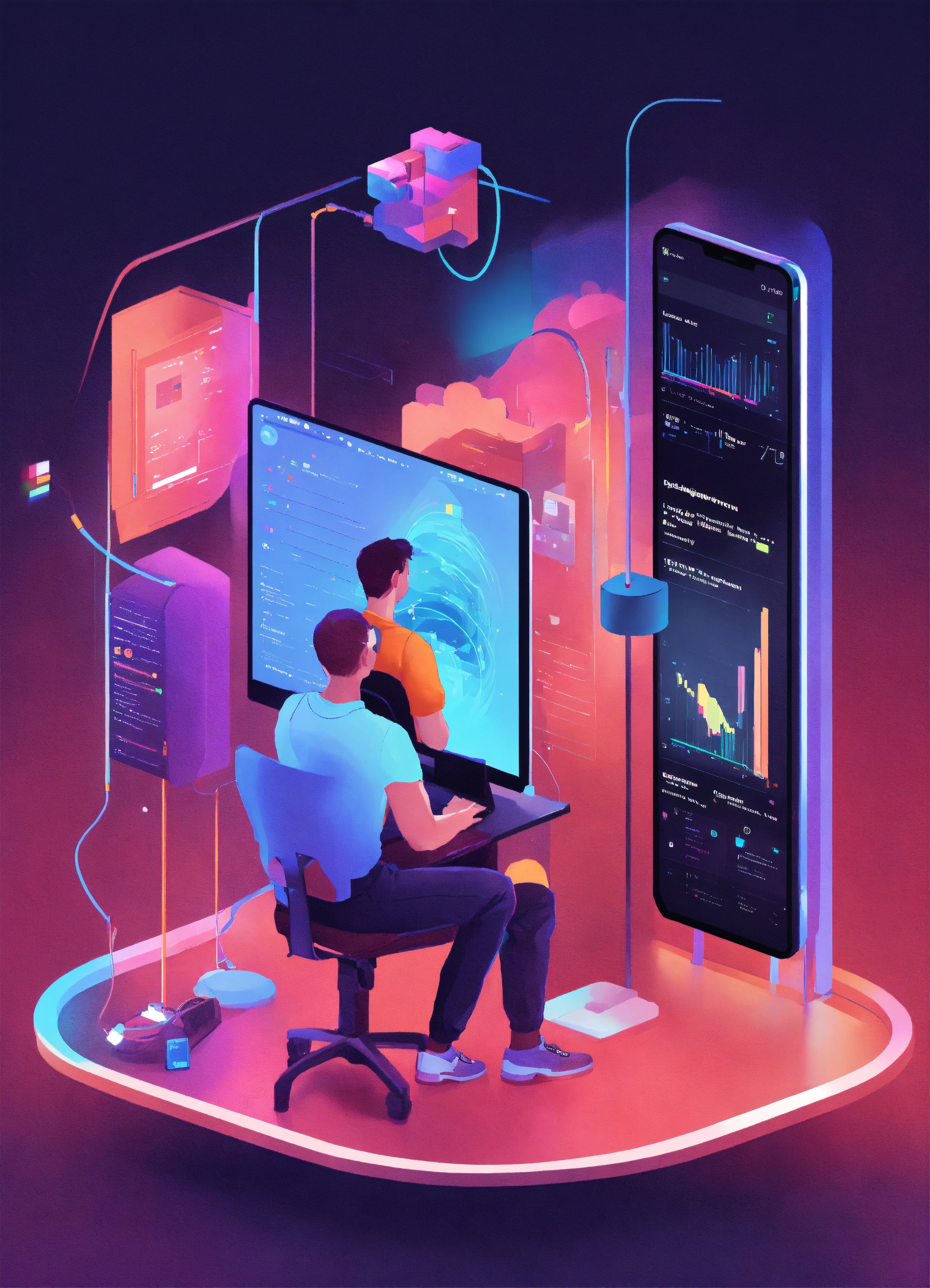 Lexica - Trending on artstation, digital art, User speaking into a microphone icon, transforming ...