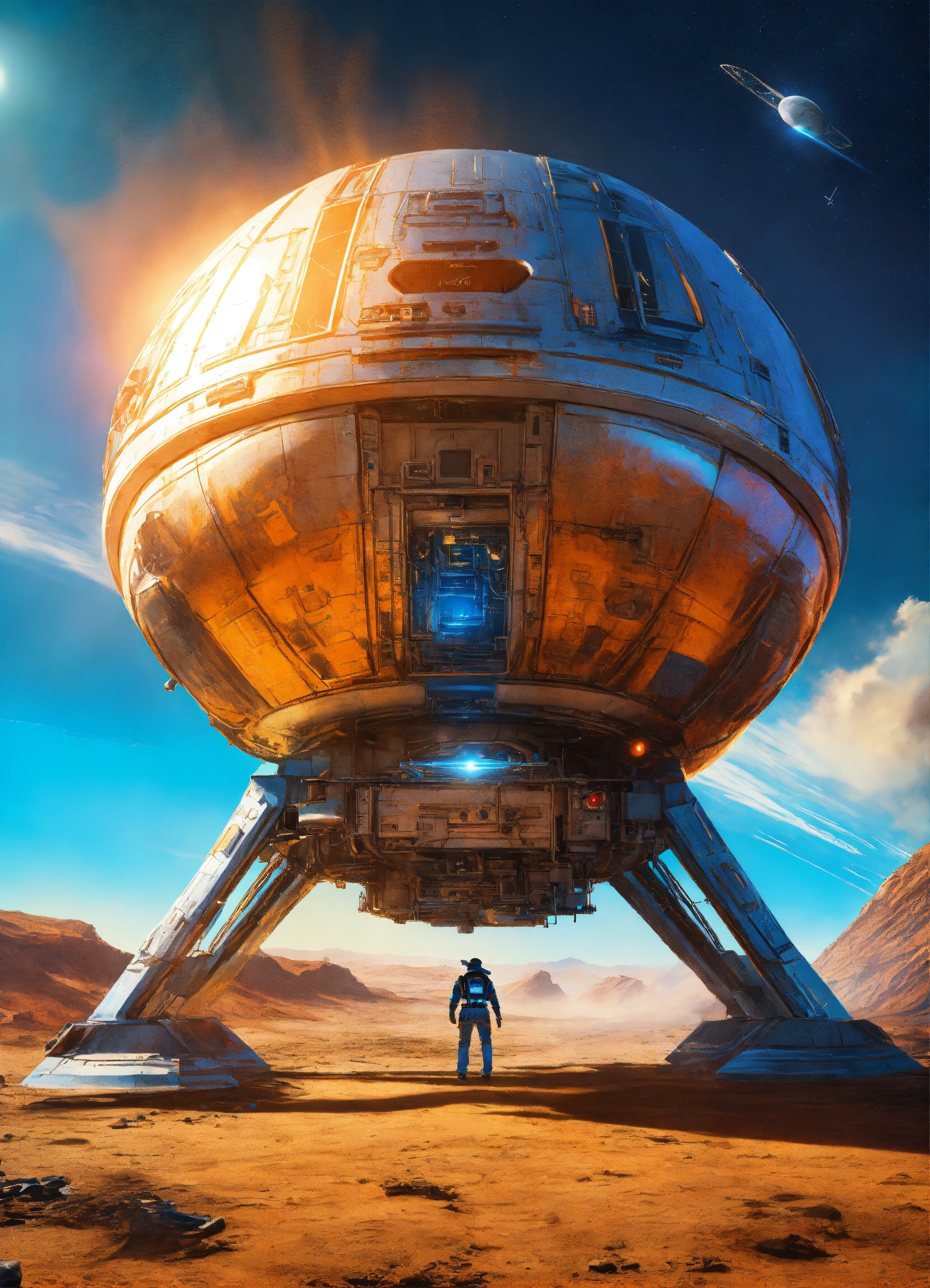 Lexica - The landed starship escape pod scratched the ground, among ...