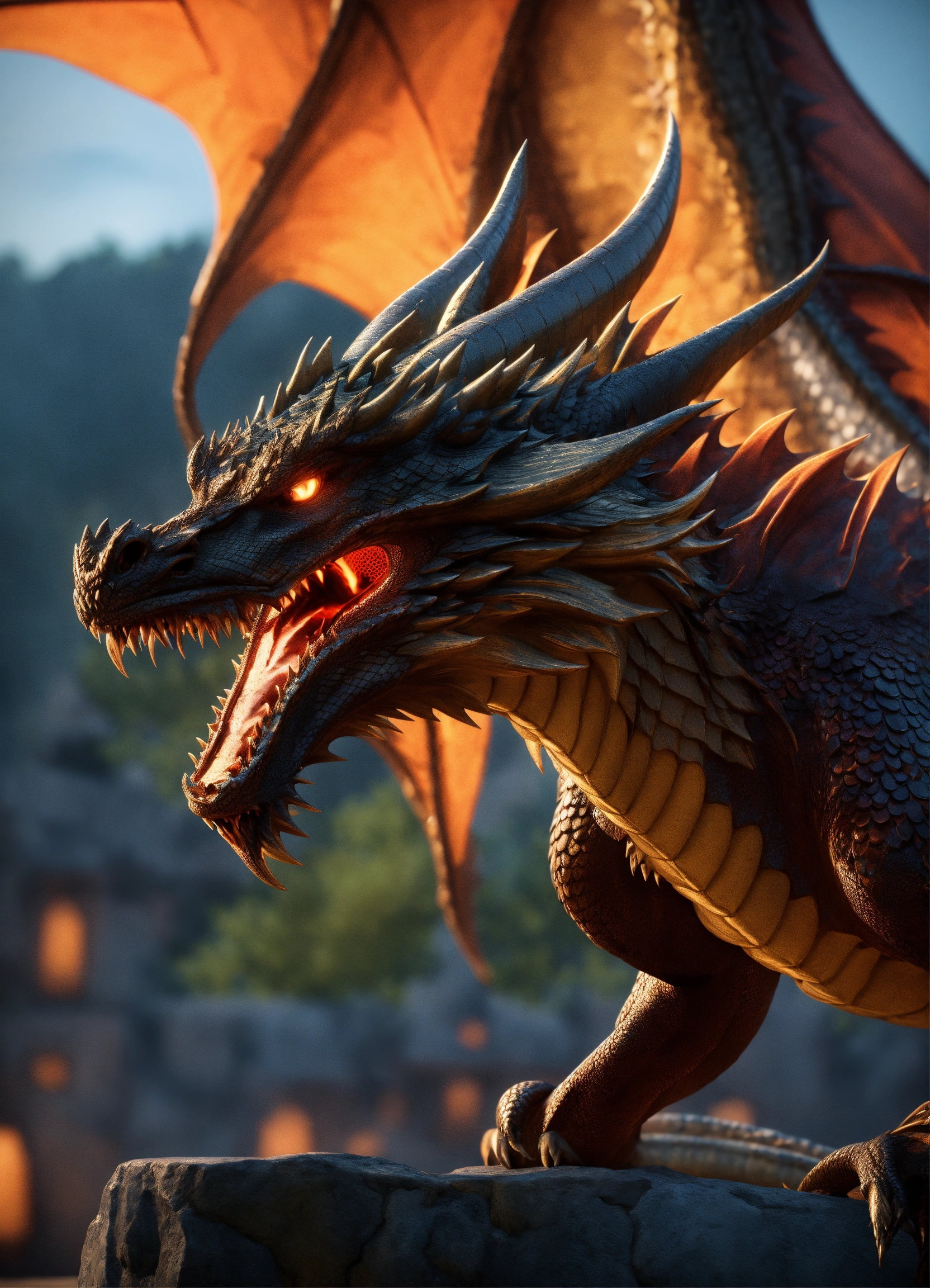 Lexica - Dragon, unreal engine render, 8k