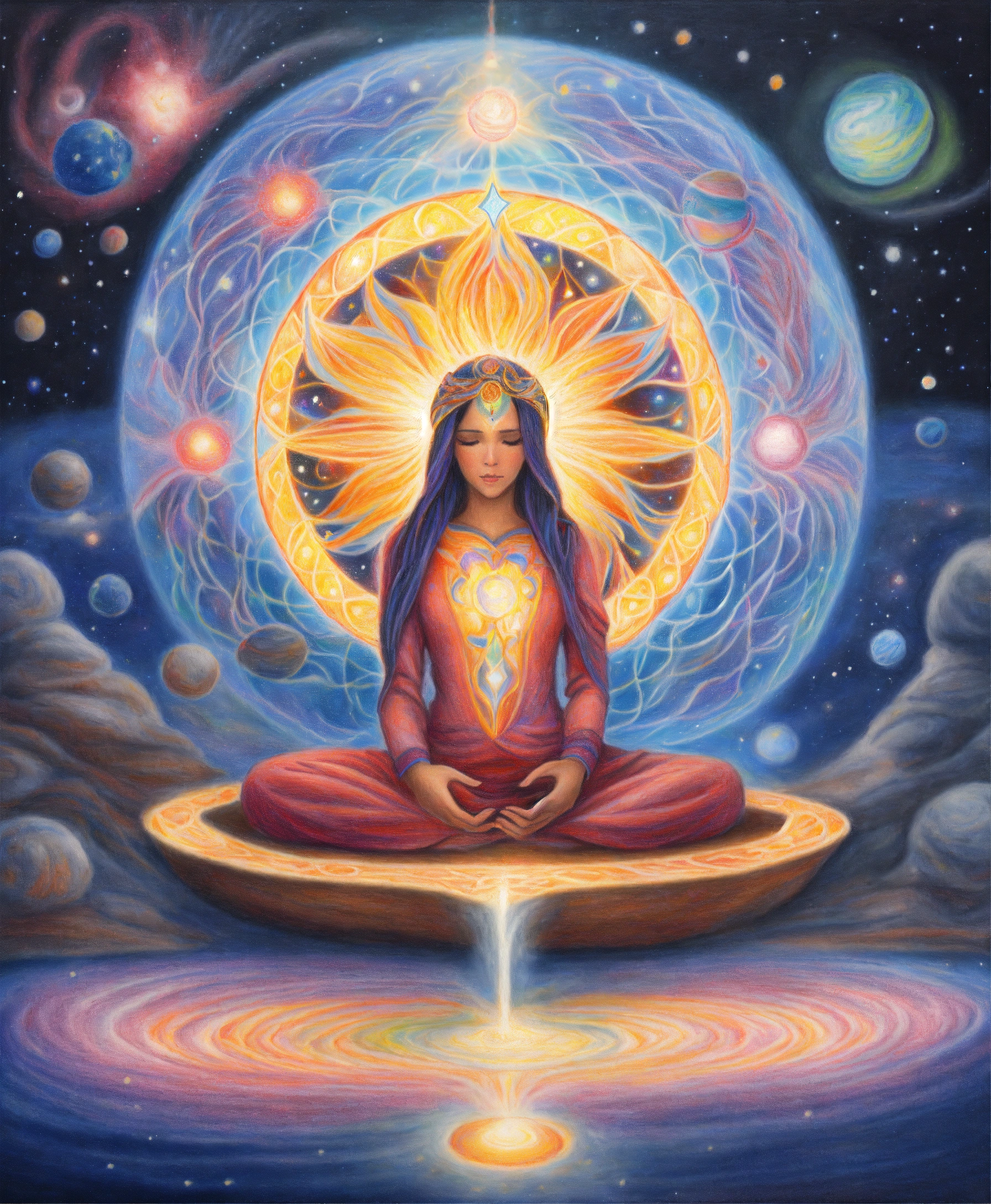 Lexica - Colored pencil drawing of spiritual cleansing treatment ...