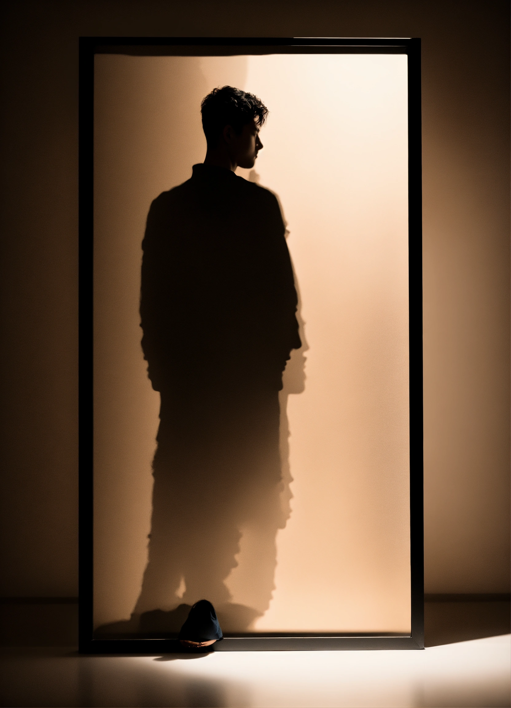 Lexica - "Self Reflection on a Blank Canvas", stark contrast, human ...