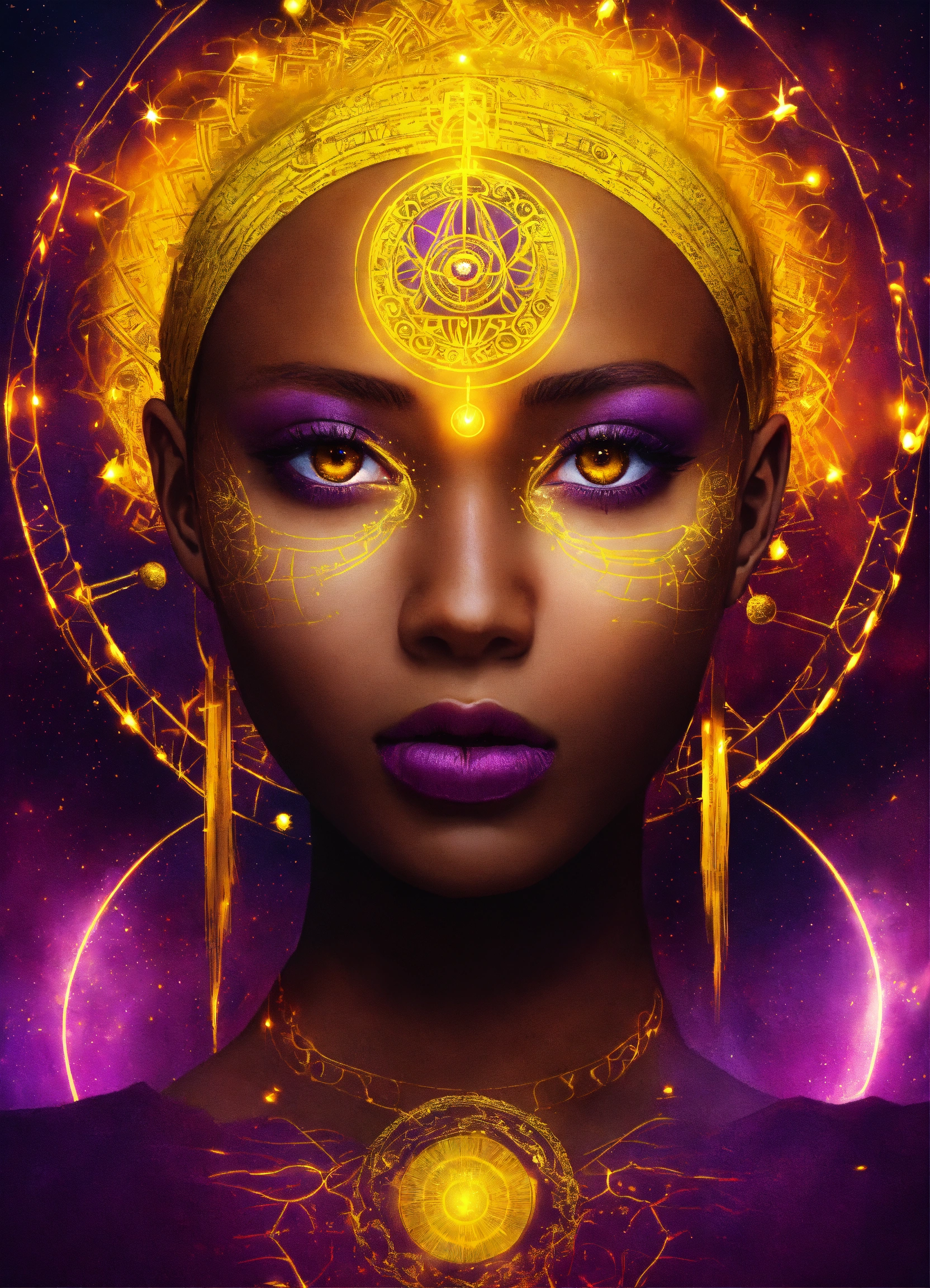 Lexica - Law of attraction, simple color, one purple celestial skin ...