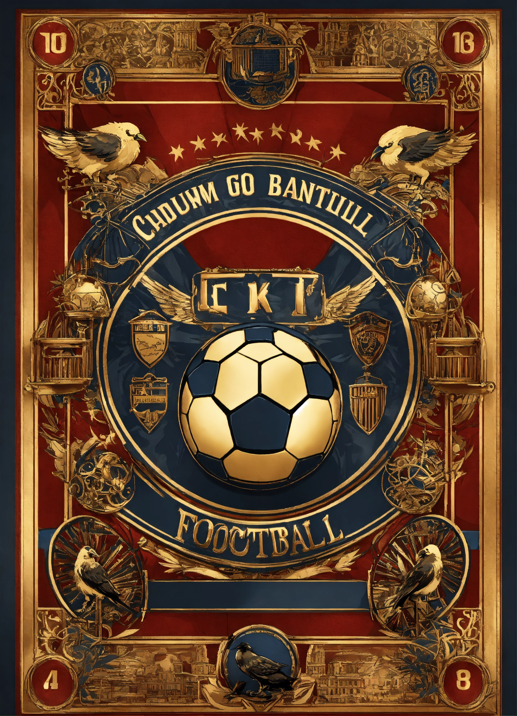 Lexica - Football poster. football attributes. Flags, stadium, gates ...