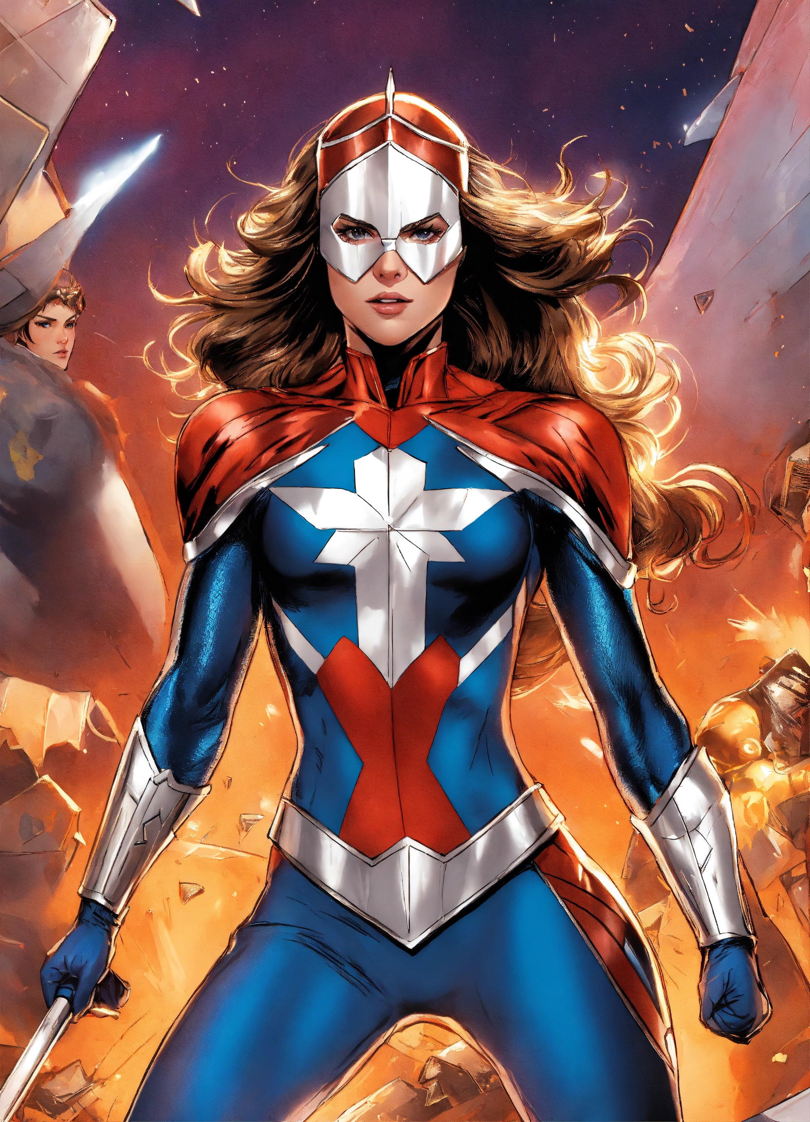 Lexica - Female athletic Princess Kate wearing metal Captain Britain ...