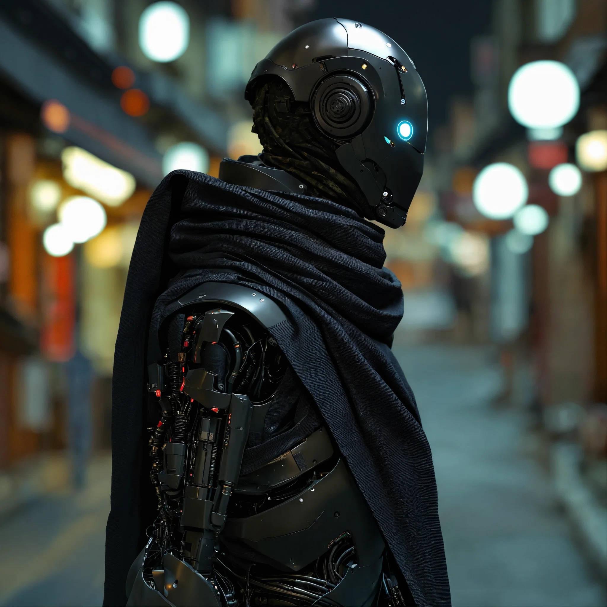 Lexica - Realista. Robot androide masculino de titanio color negro mate ...