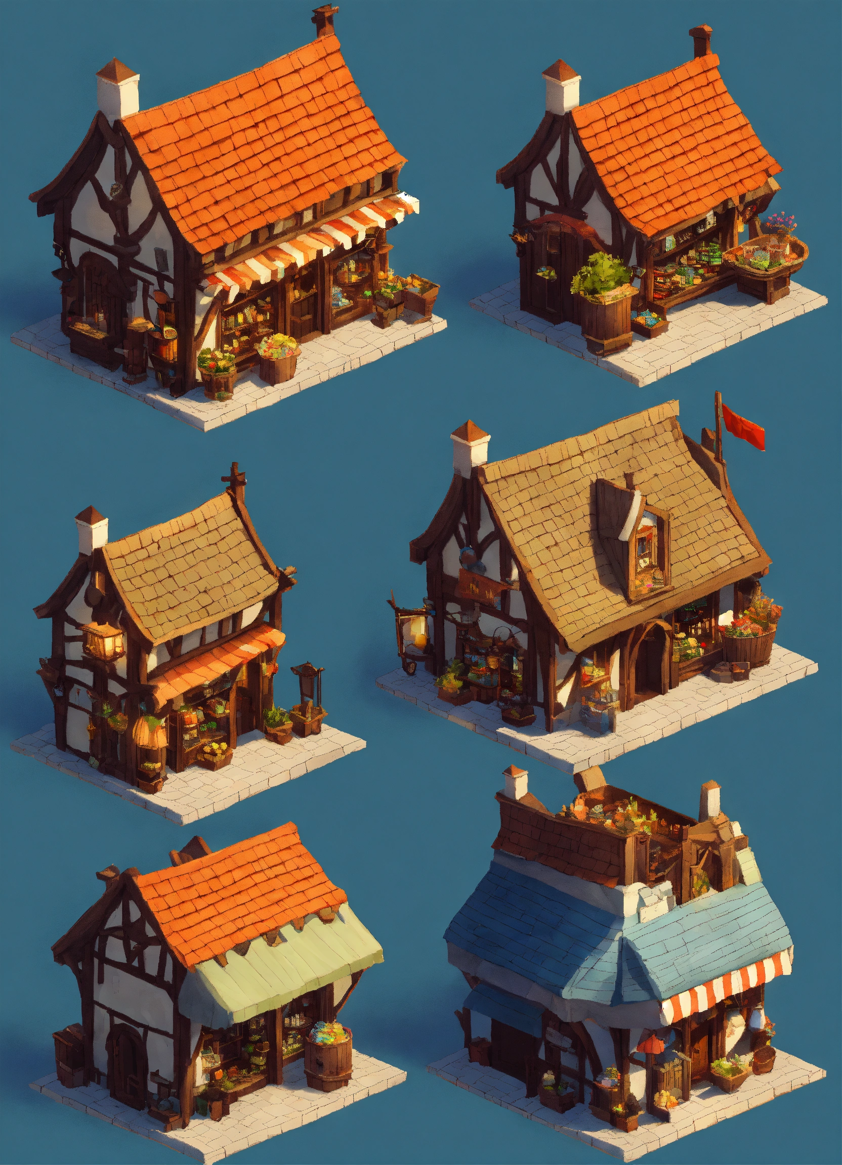 Lexica - Isometric, orthographic, medieval shops, game environment ...